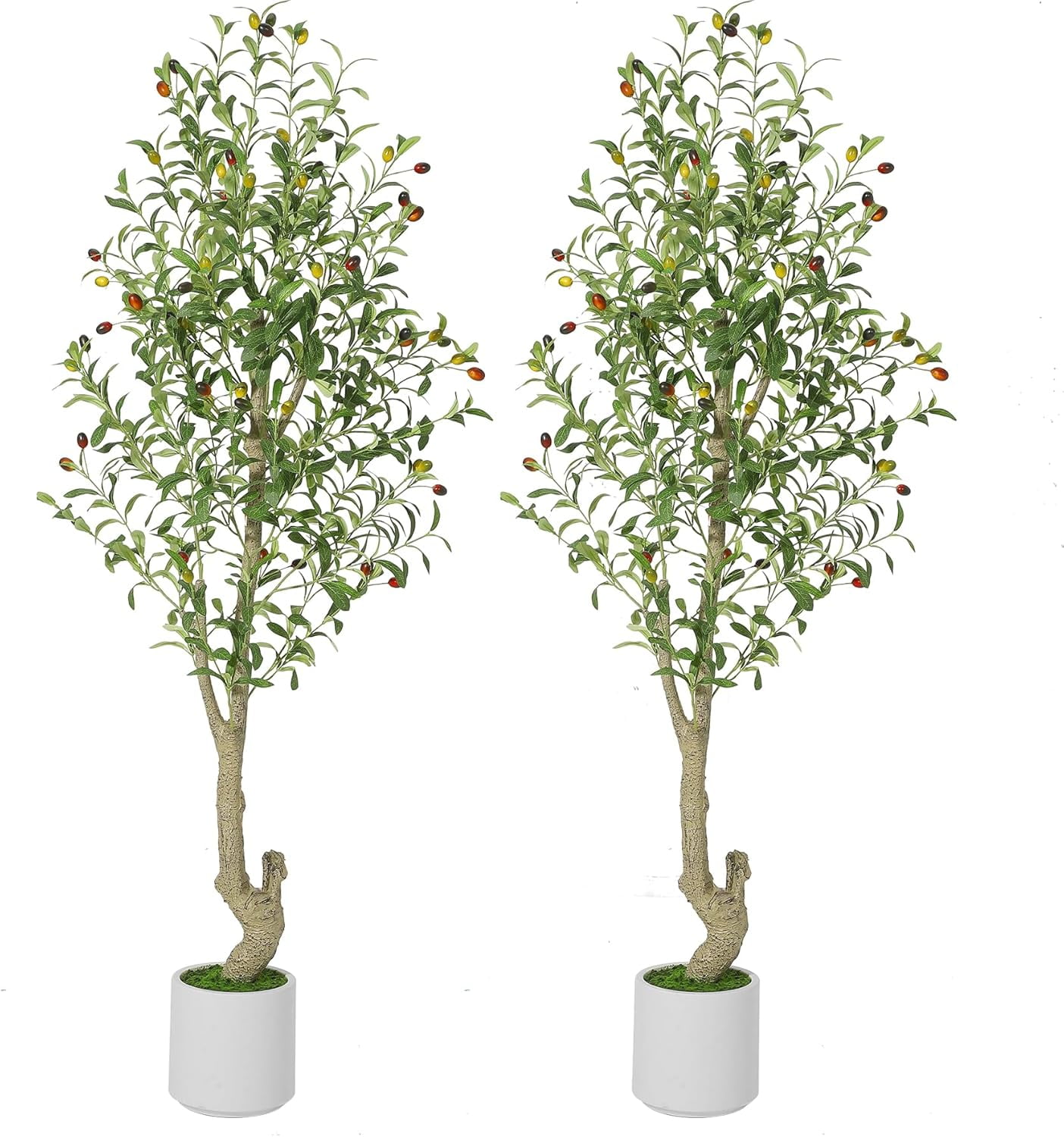 Olive Trees Artificial Indoor, 5FT/6FT/7FT Tall Realistic Olive Tree ...