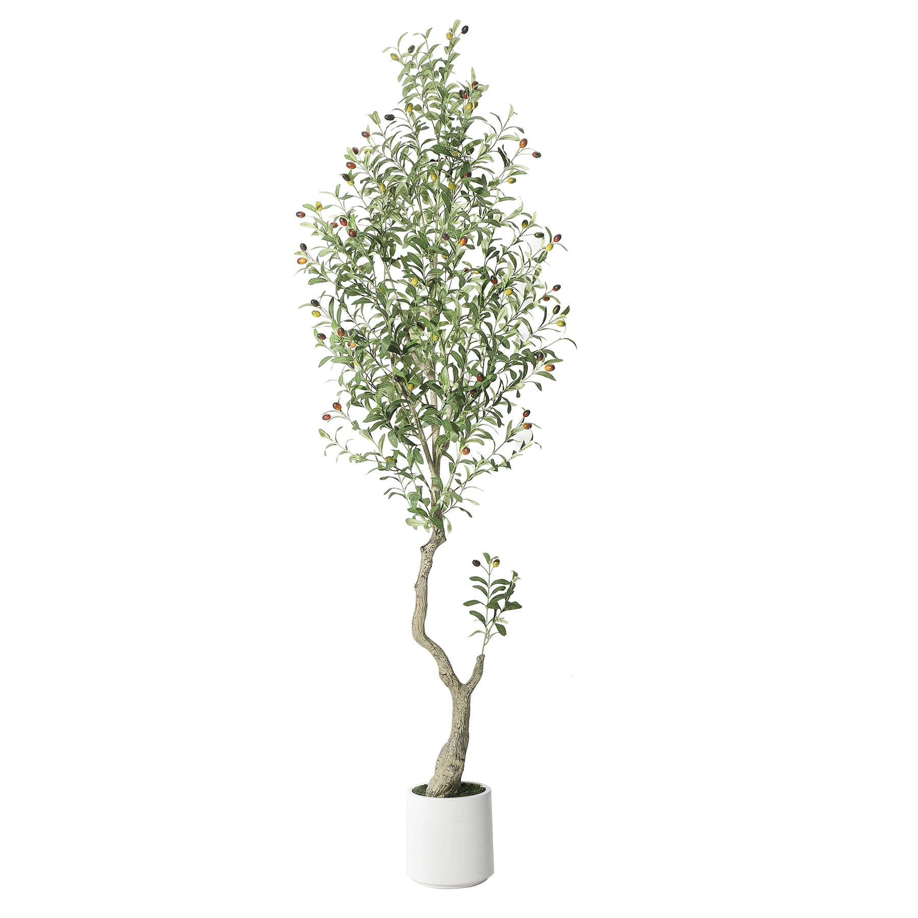 Olive Trees Artificial Indoor, 7FT Tall Olive Tree Plants, Faux Olive ...
