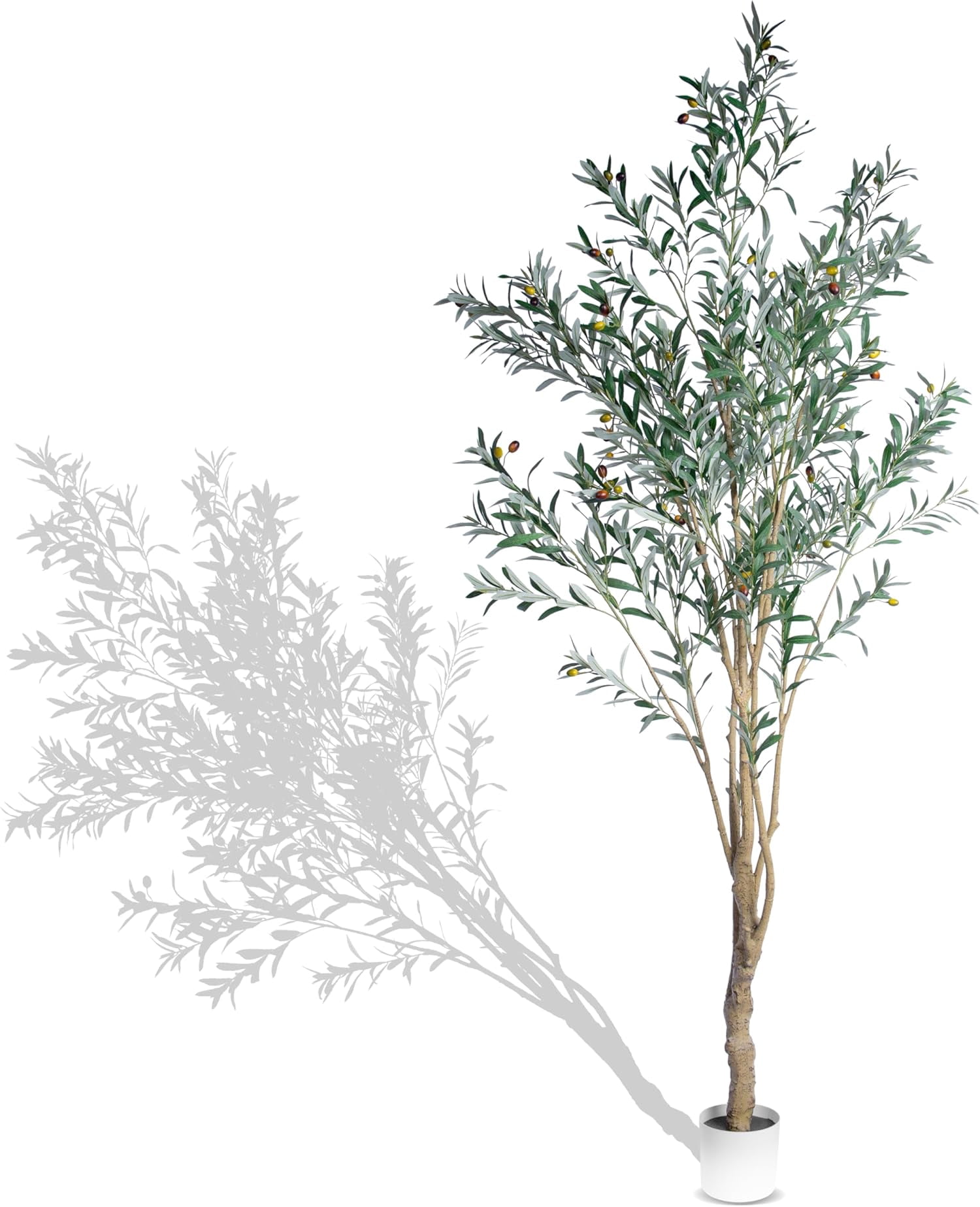 Olive Trees Artificial Indoor, 8ft Tall Faux Olive Tree with Trunk ...
