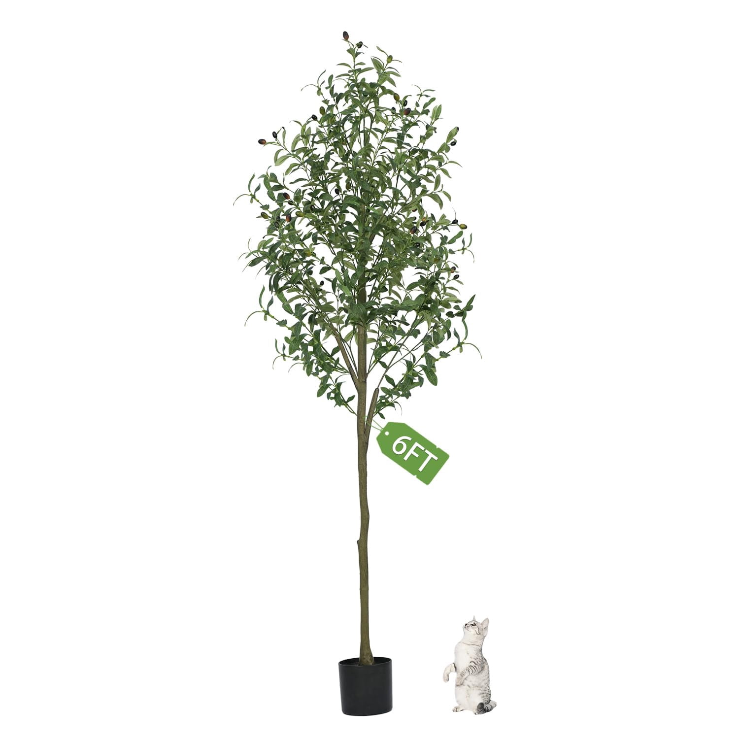 Olive Trees Artificial Indoor, Artificial Tree 6FT Faux Olive Tree for ...