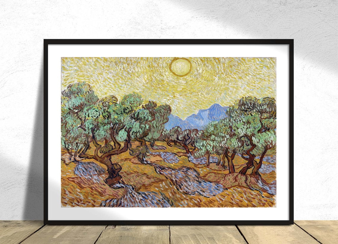 Olive Trees, Vincent Van Gogh, Vintage Print, Reproduction, Old ...