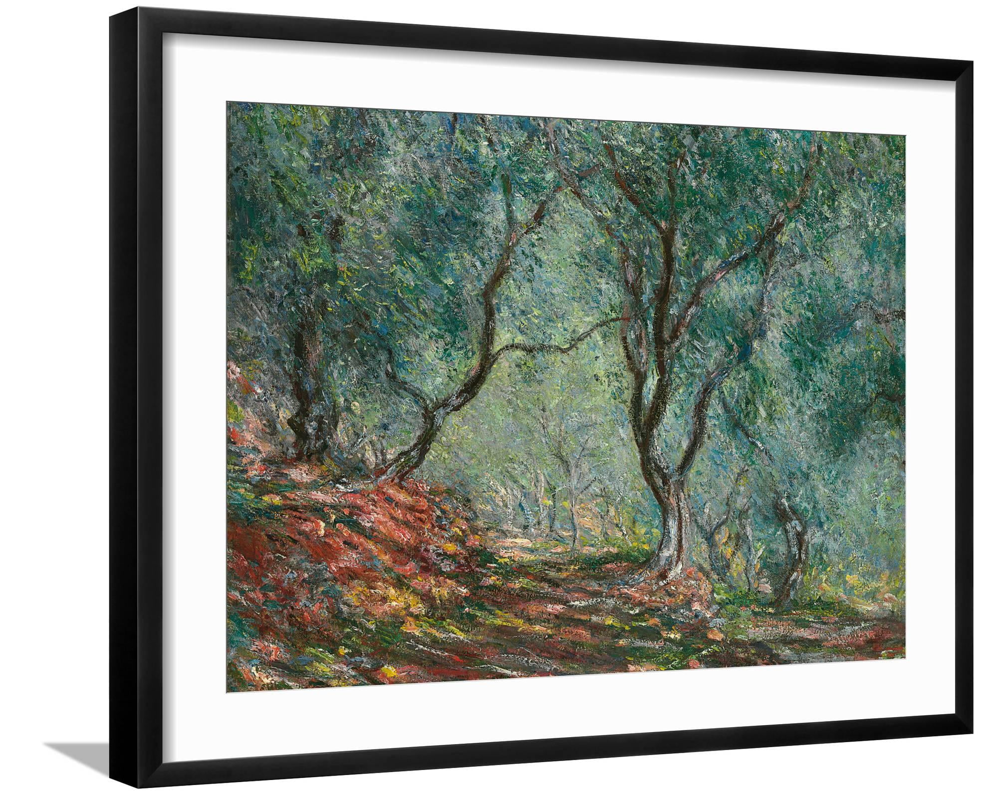 Art.com Olive Trees in the Moreno Garden, 1884 Giclee Print by Claude Monet, Black Frame Wall ...