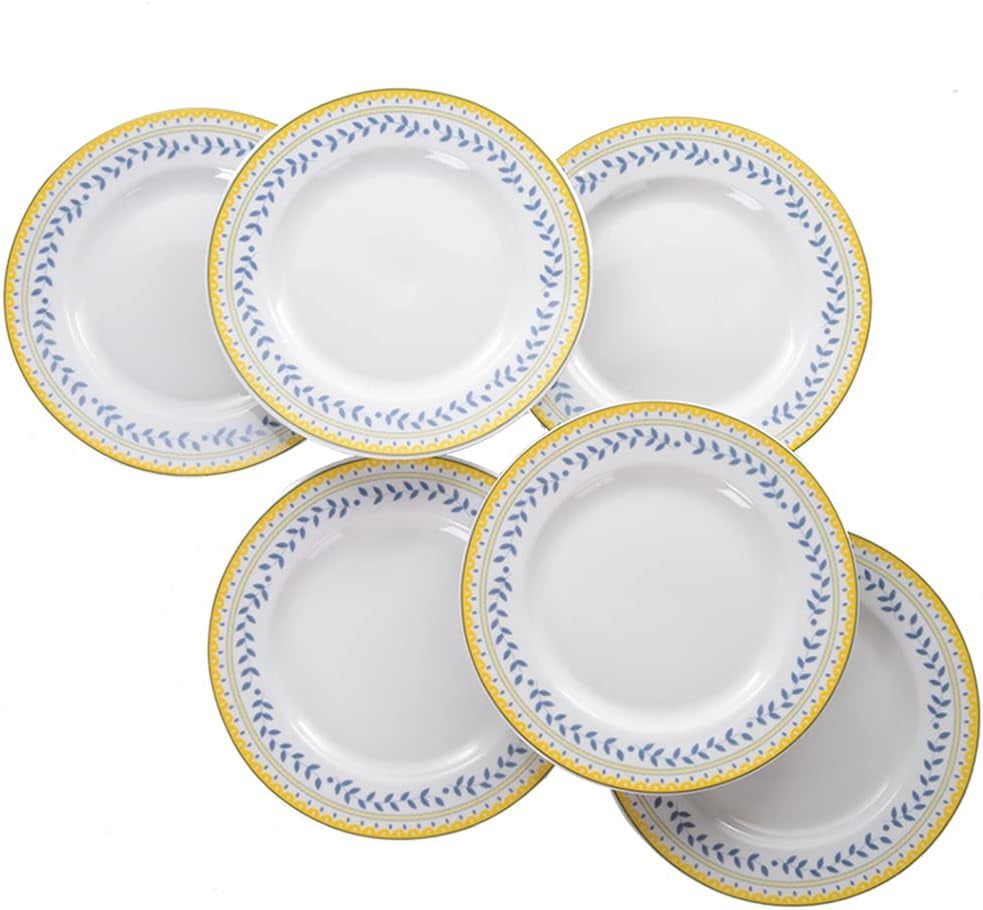 Olive Vine Ceramic Dinner Plates Set of 6, 10.5 Inch Dish Set ...