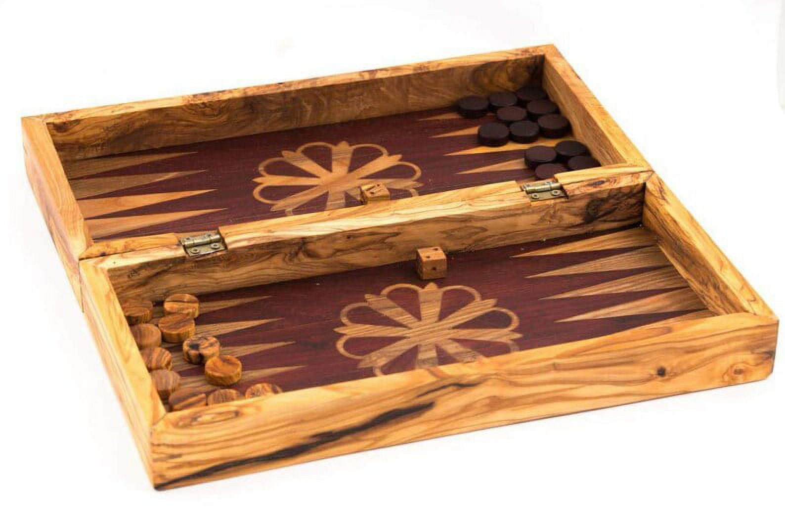 Olive Wood Backgammon Complete Set - Walmart.com