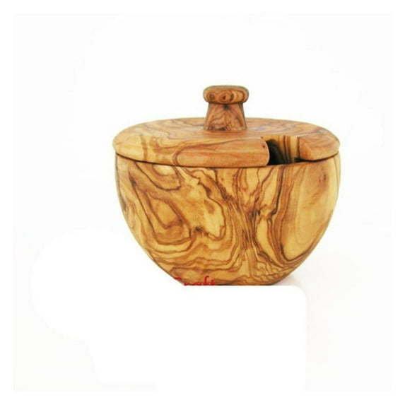 Olive Wood Canister Set - Airtight Spice Jars for Kitchen Counter ...