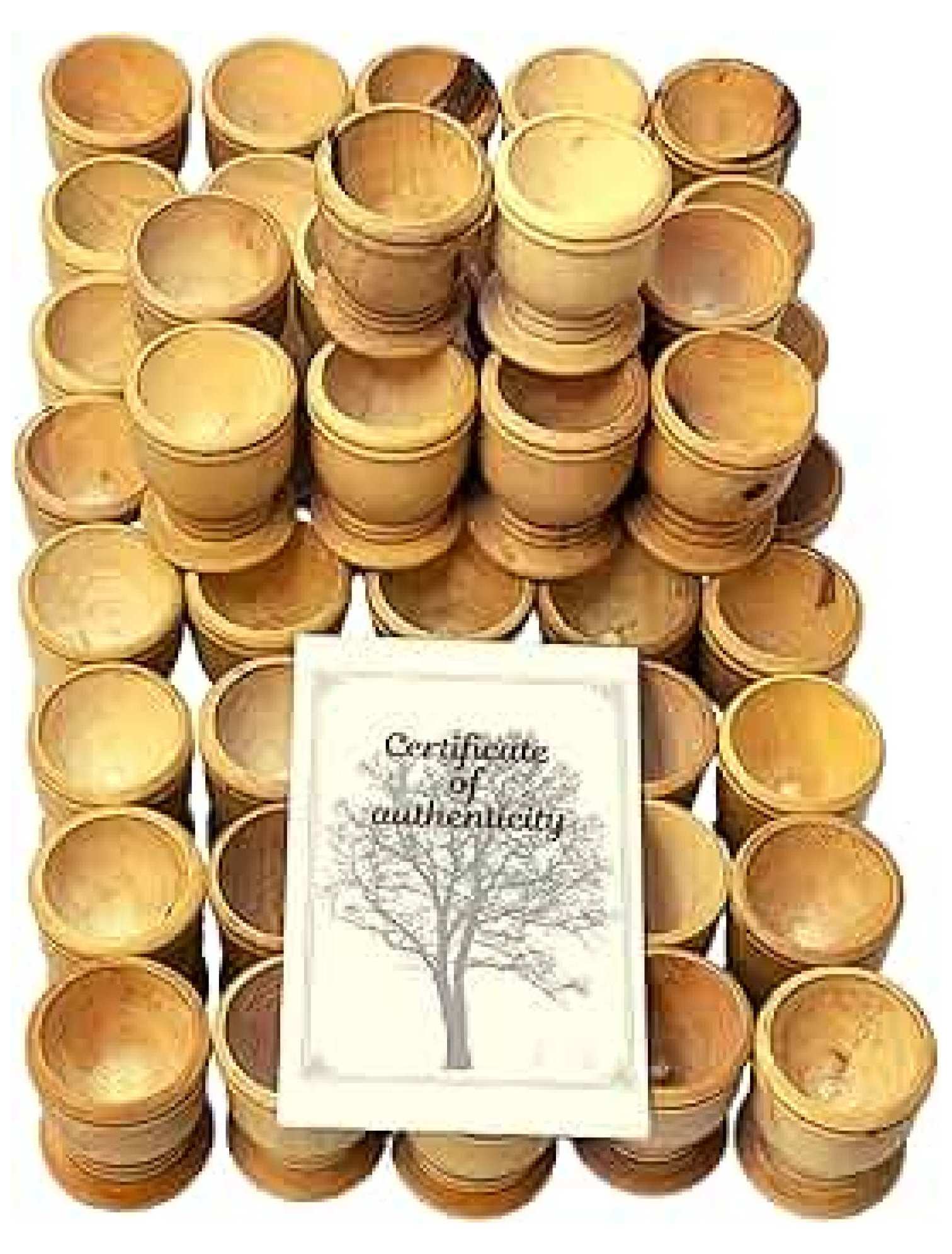 Olive Wood Communion Cups (50-Pack) - 1.6" Hand-Carved Coffee Cups from ...