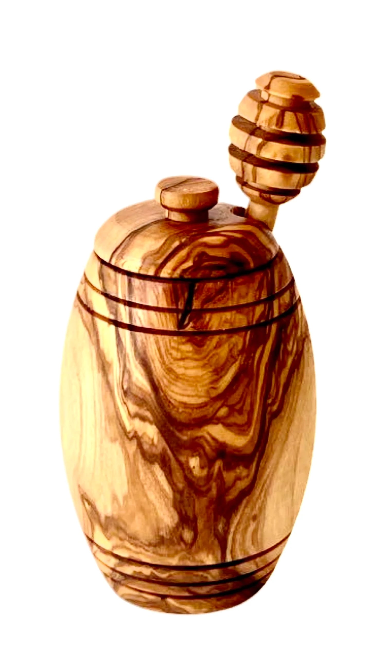 Olive Wood Honey Pot w/Honey Dipper - Walmart.com