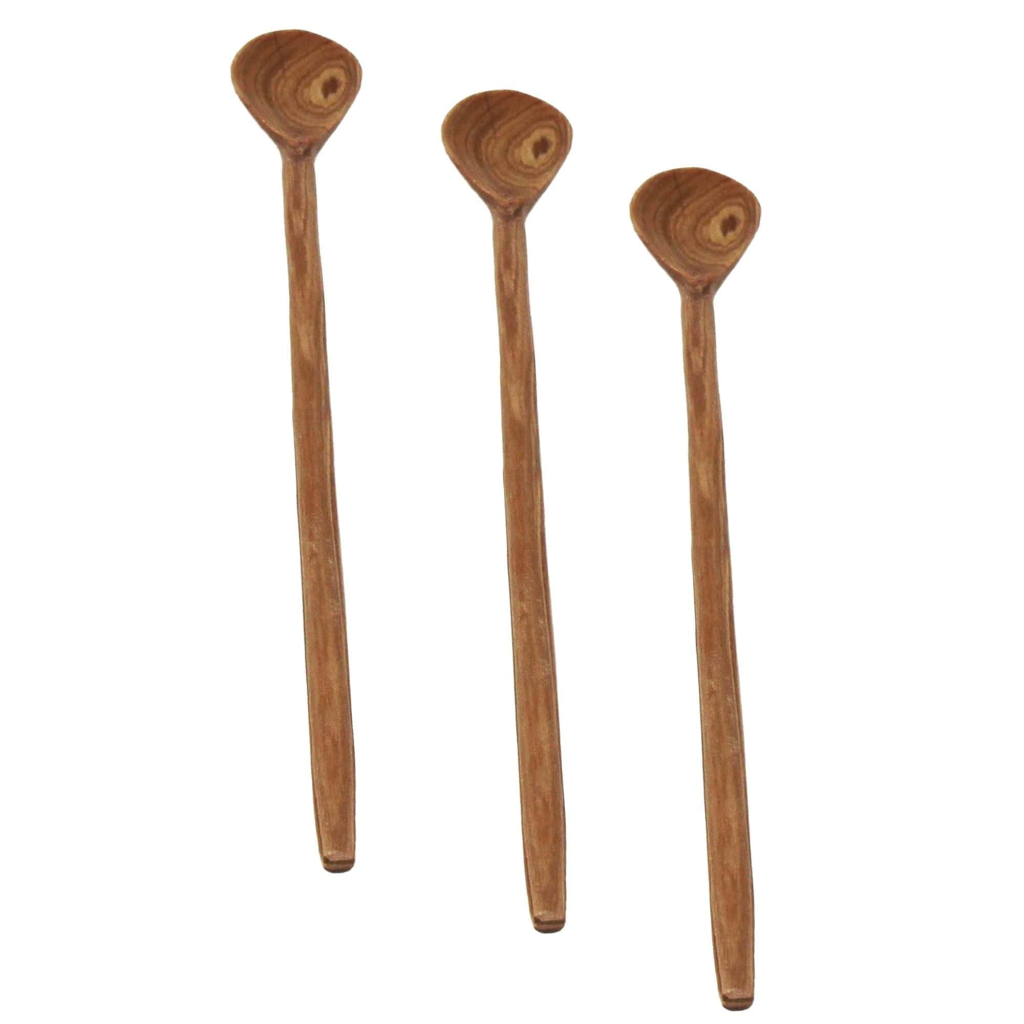 Olive Wood Long Appetizer Spoon, Set of 3 - Walmart.com
