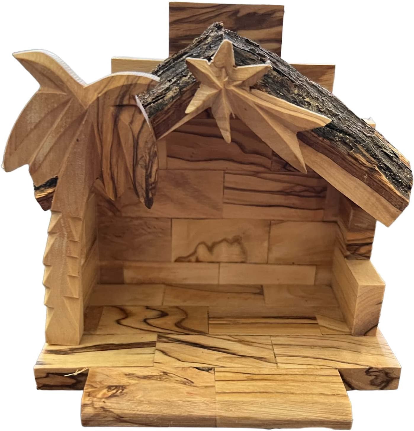 Olive Wood Nativity Set Manger Stable 4.75" high. Made in Bethlehem ...