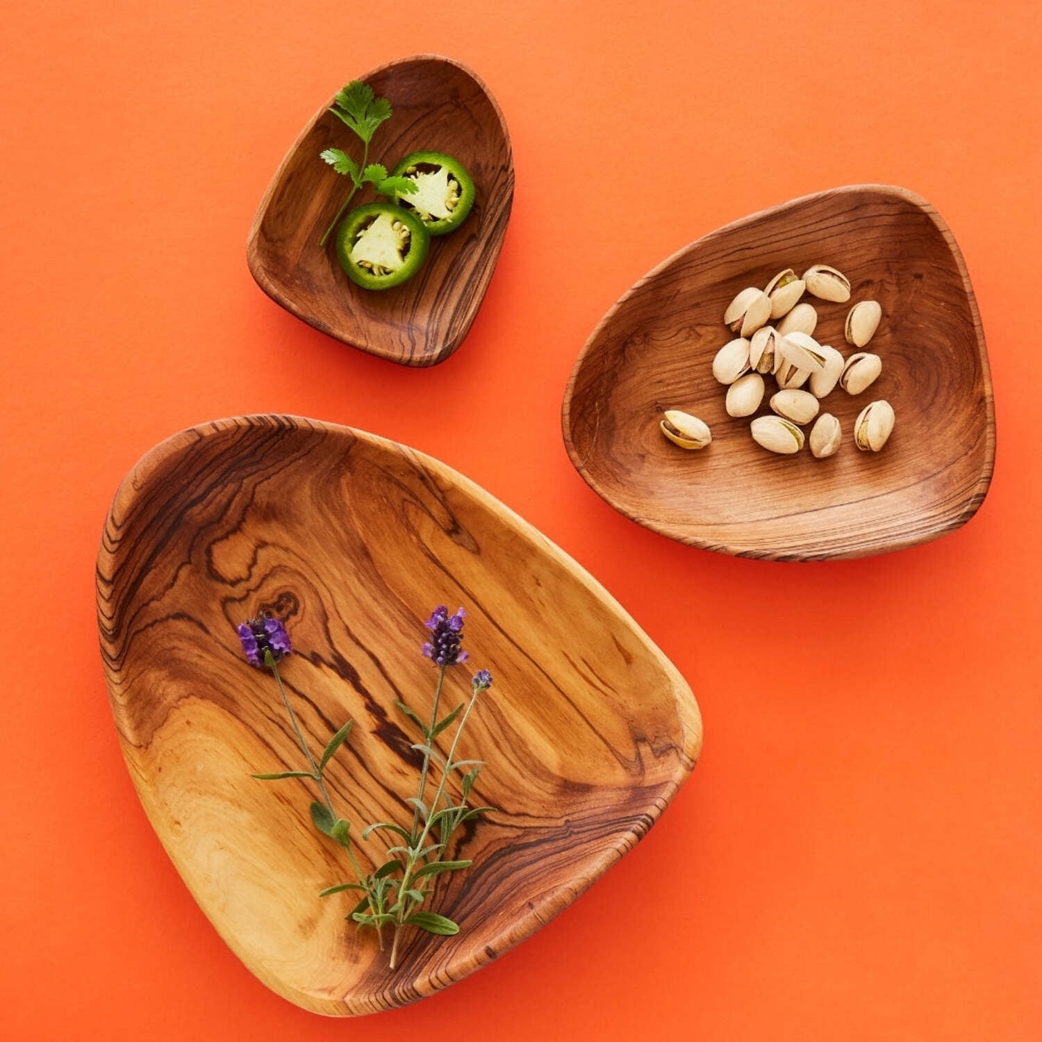 Olive Wood Nut Bowl Set - Walmart.com