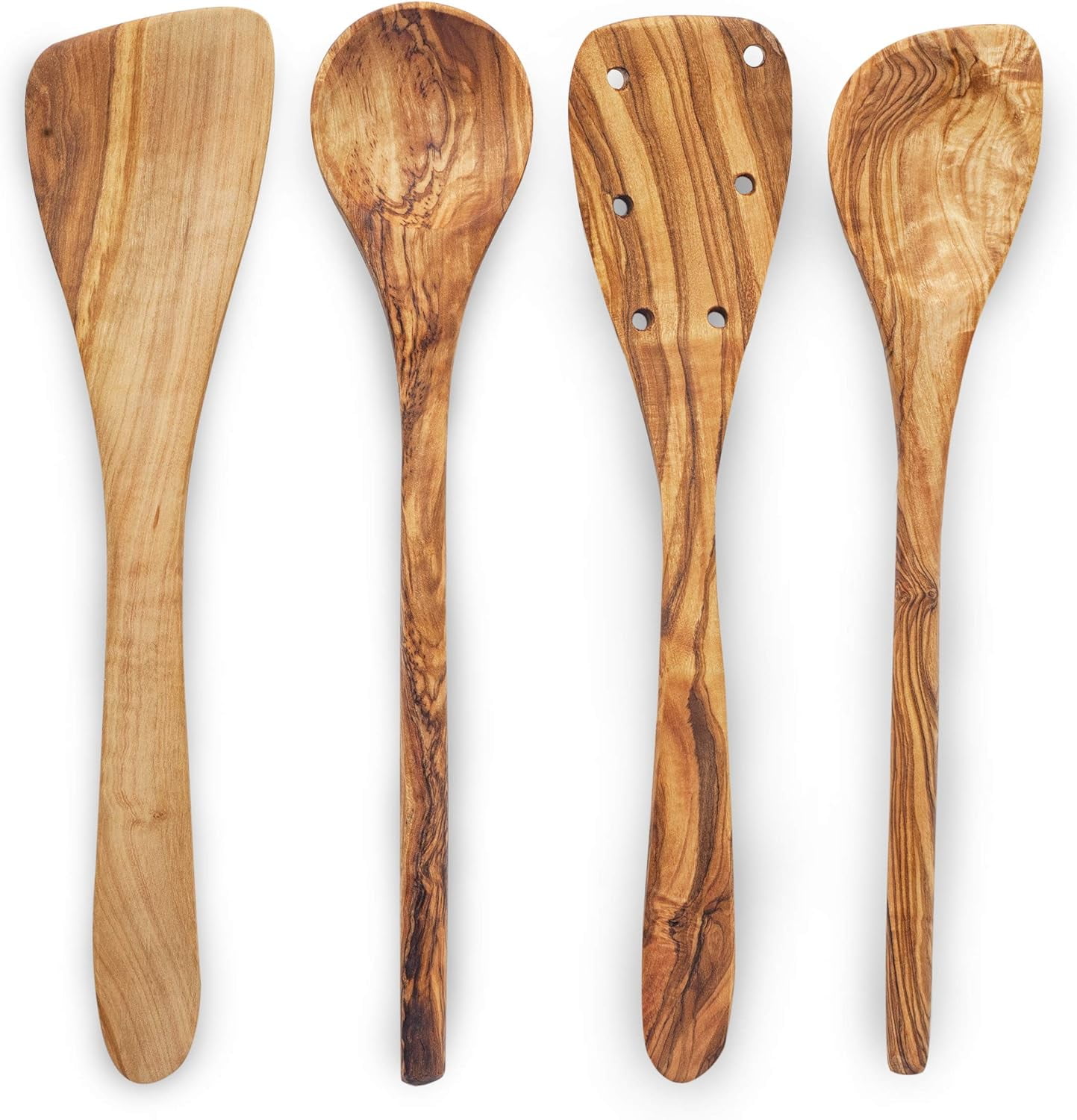 Olive Wood Utensils, Wooden Utensils for Cooking, Handcrafted Wooden ...