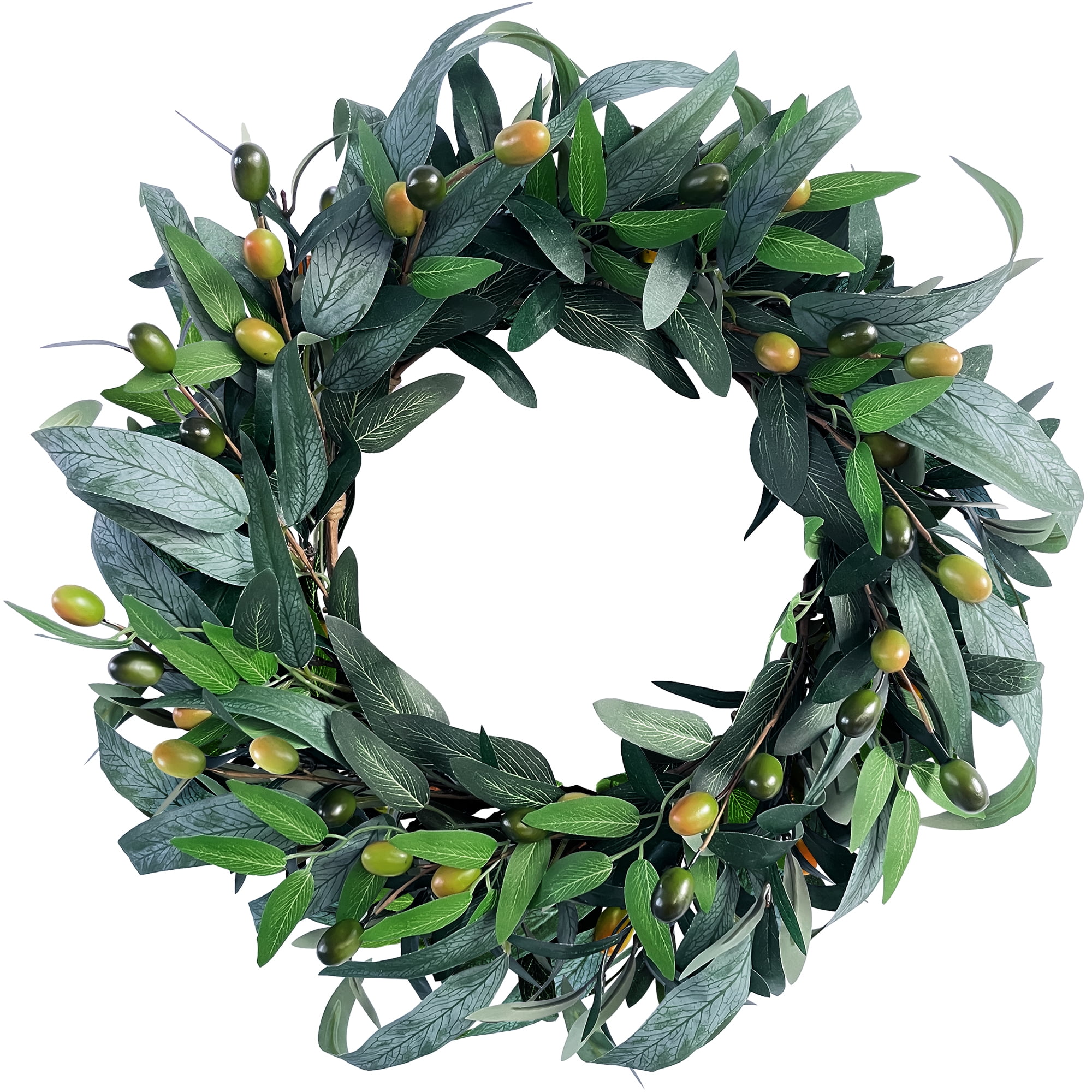 Olive Wreath for Front Door Spring Summer Wreath with Olive Leaves ...