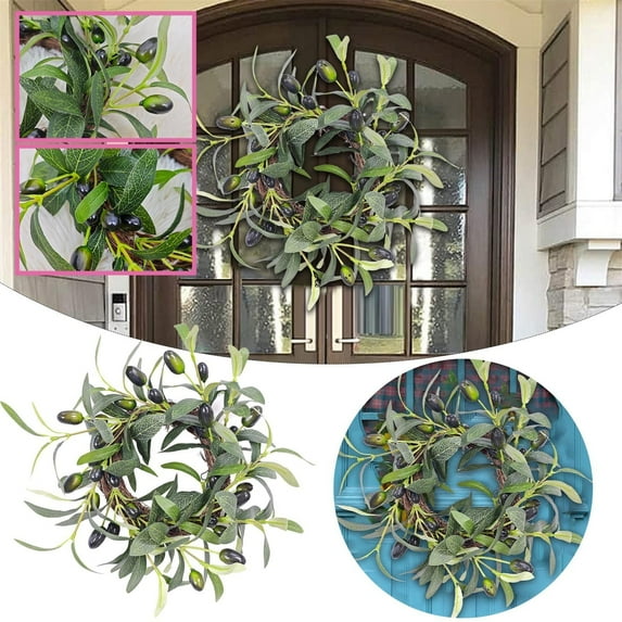 Olive Wreath Olive Fruit Wreath 30CM Mini Candlestick Wreath Wreath ...