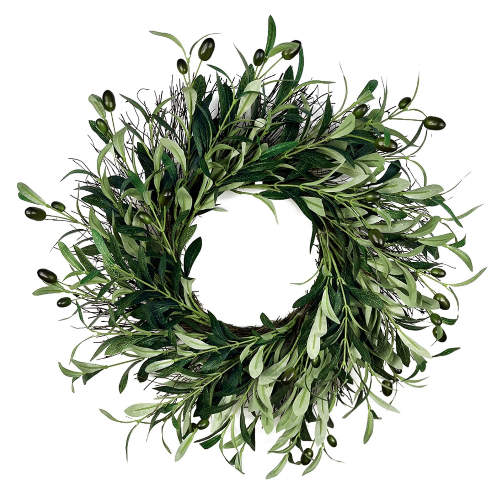 Olive Wreaths for Front Door, Artificial Spring Summer All Seasons Year ...
