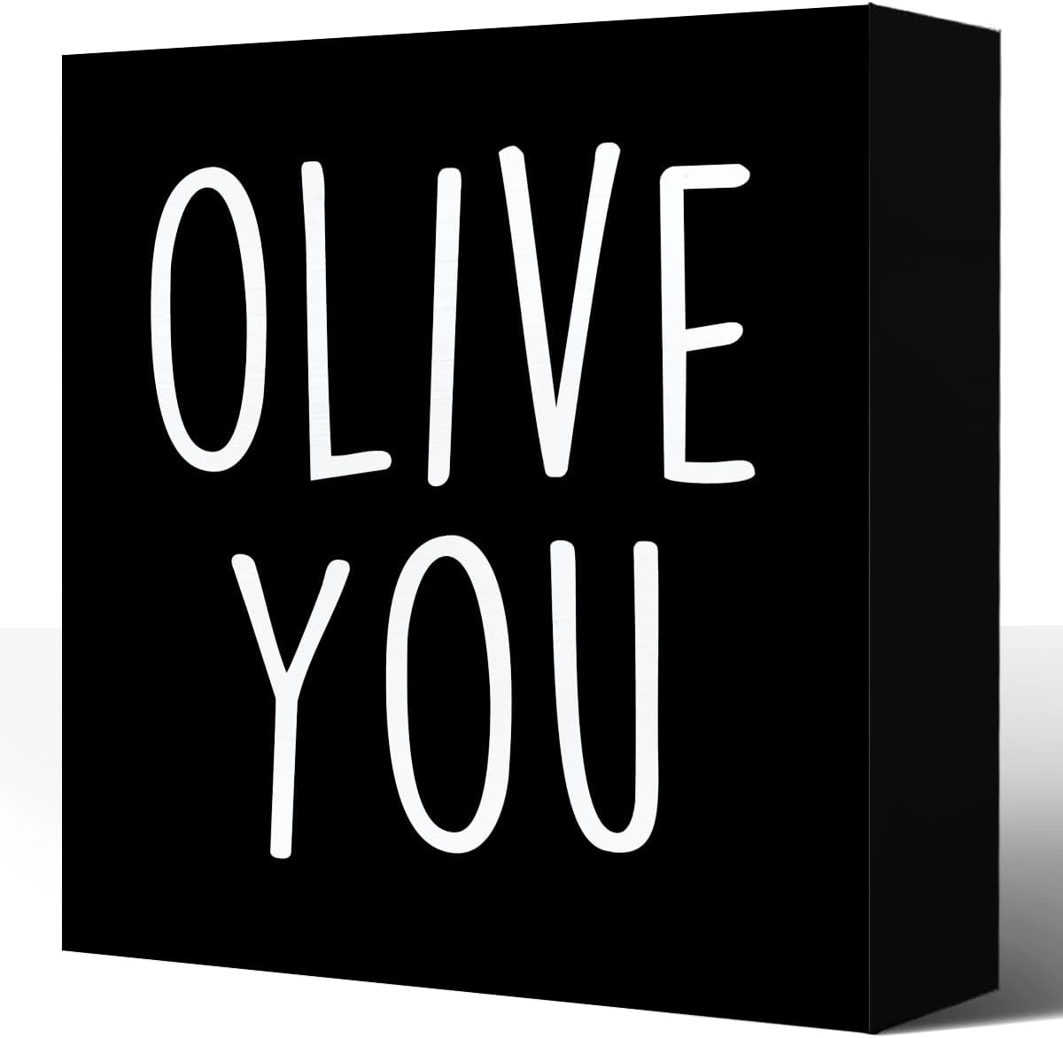 Olive You Sign,Funny Kitchen Wooden Box Signs,Farmhouse Kitchen Wooden ...