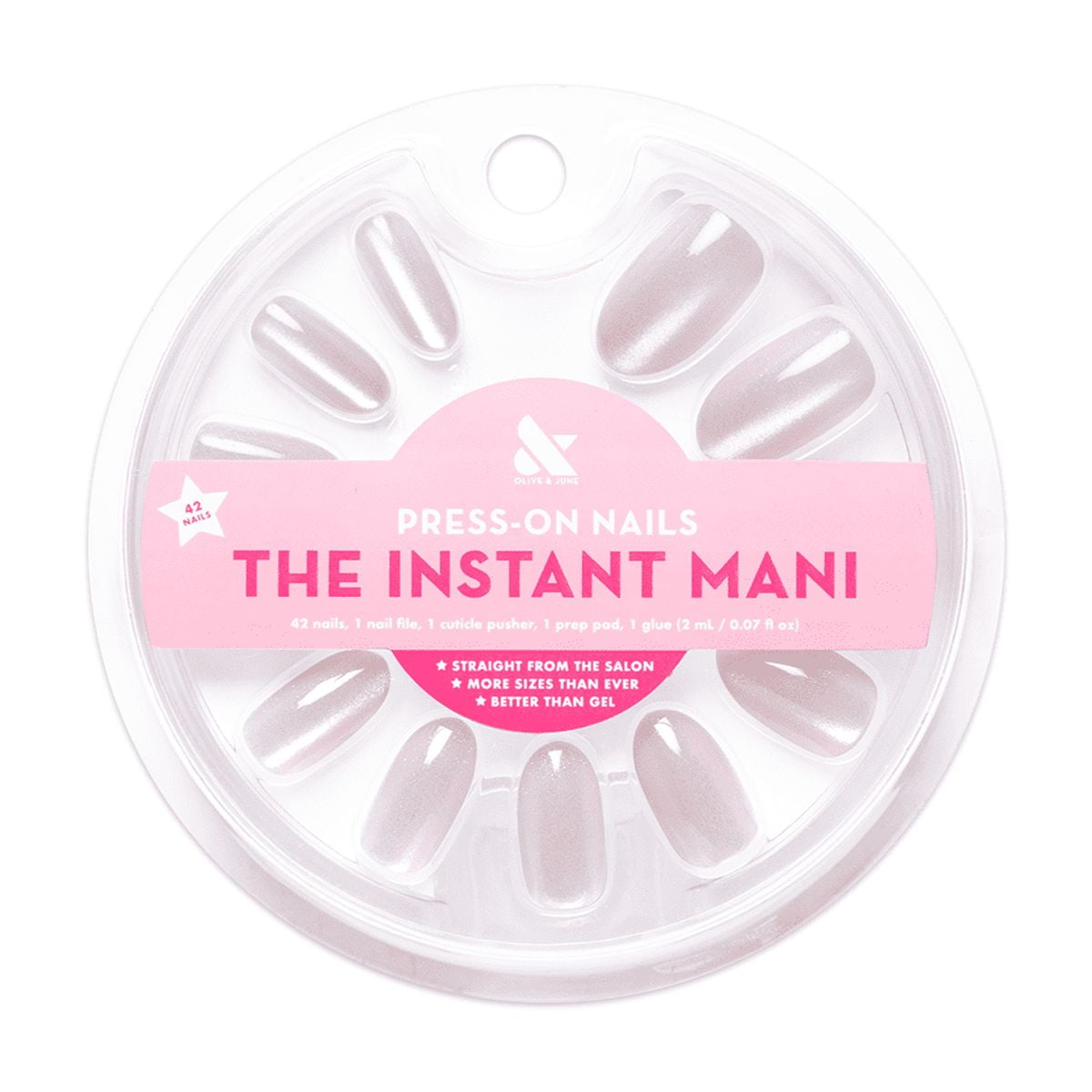 Olive and June Instant Mani Medium Oval Press-on Nails, CDJ Velvet ...