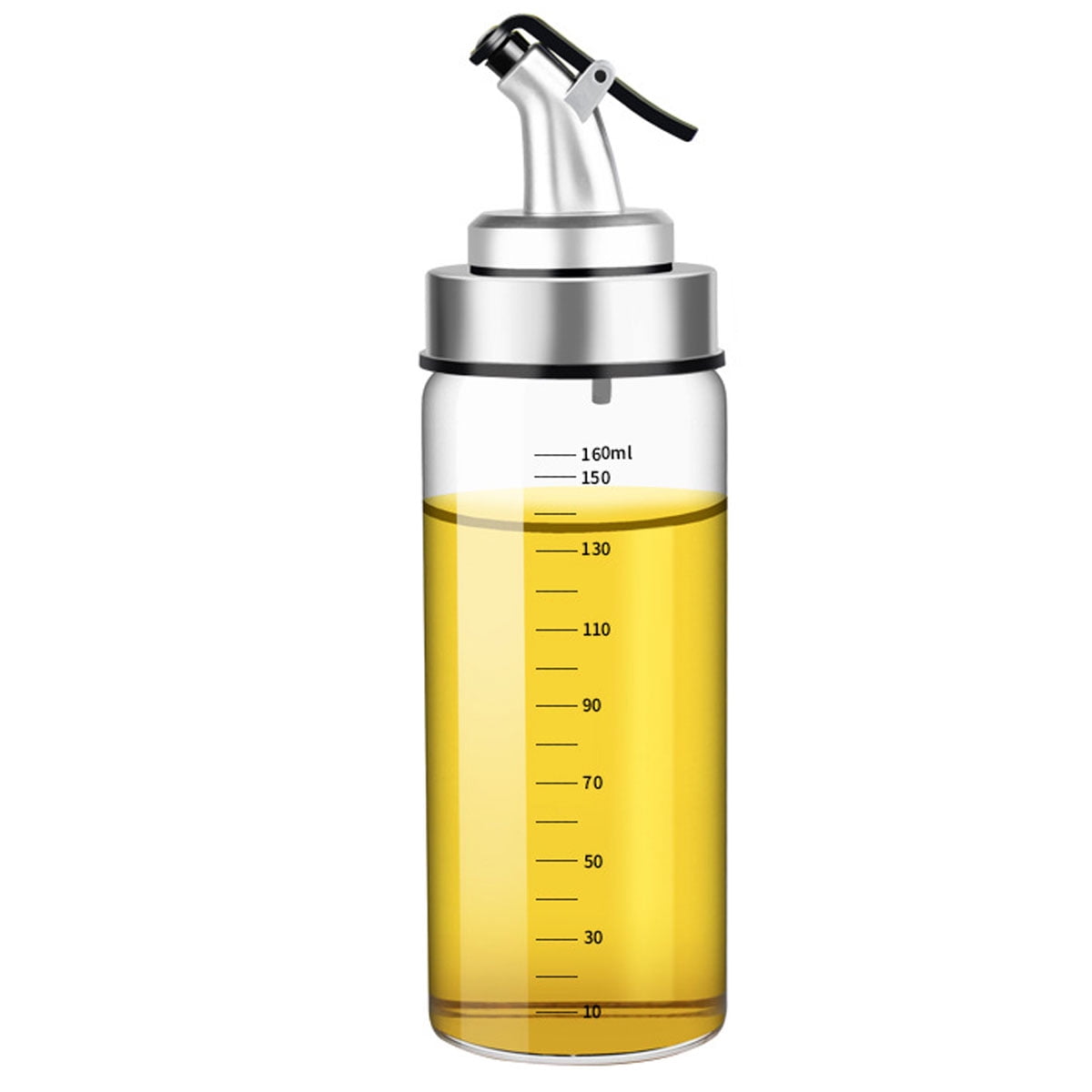 Olive oil dispenser bottle, liquid condiment container, drip free lid ...