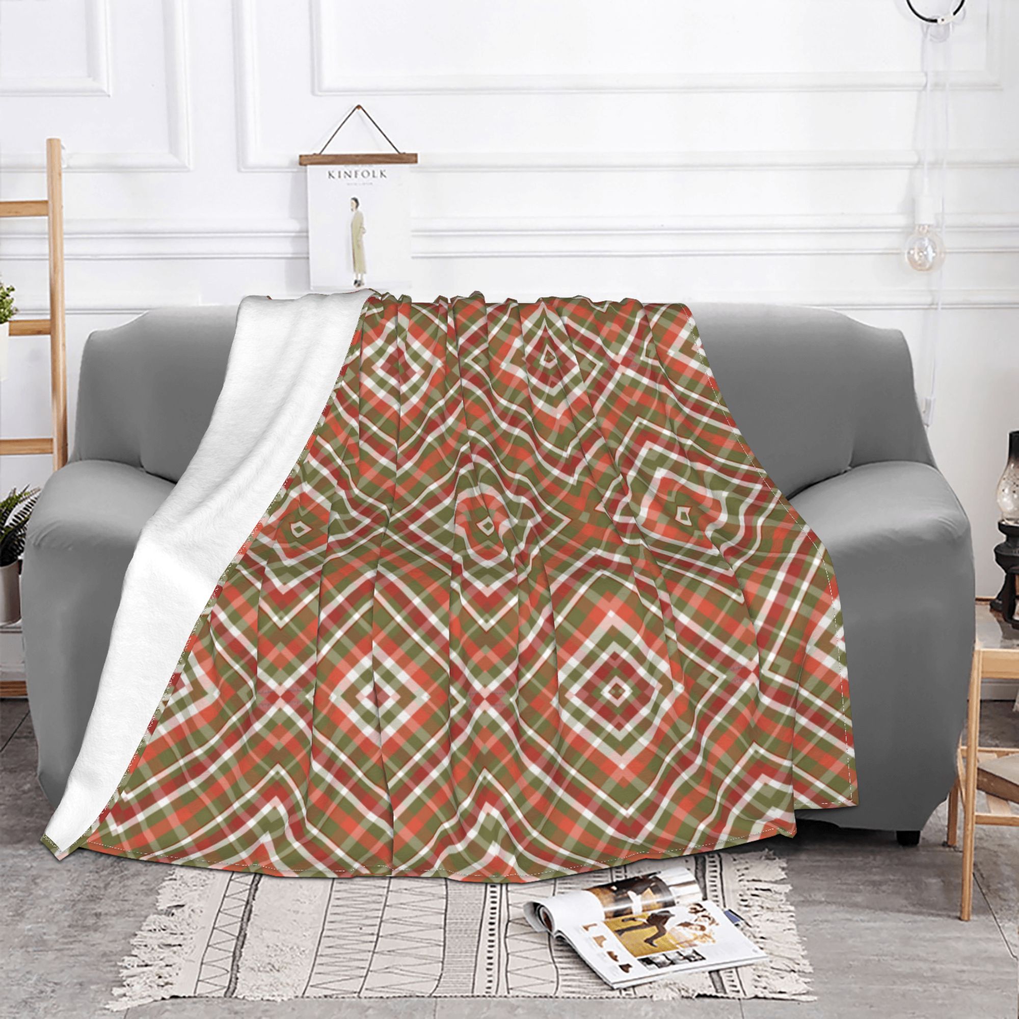 Olive this plaid Super Soft Throw Blanket Premium Silky Flannel Fleece ...