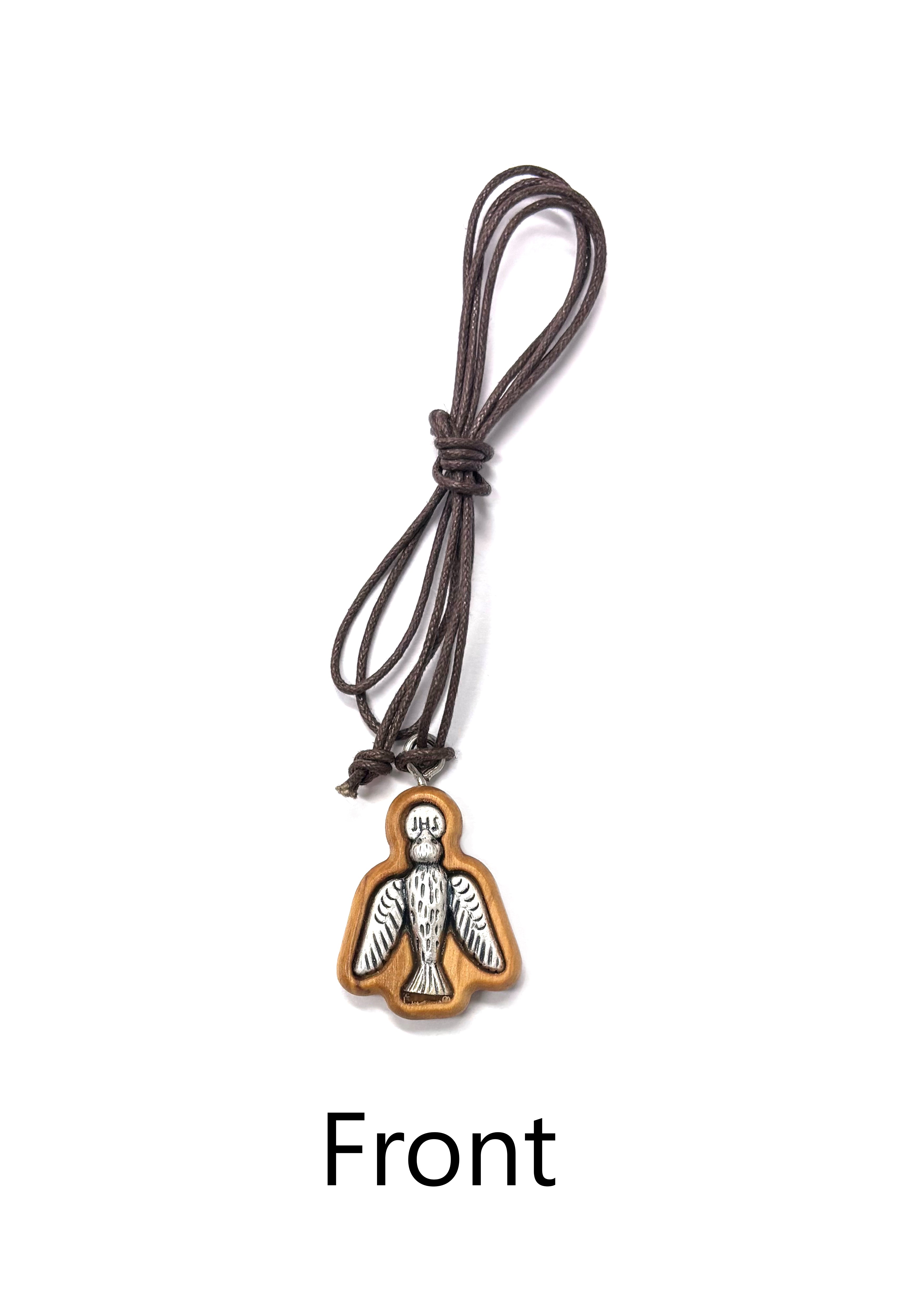 Olive wood Holy Spirit shape with brown cord - Walmart.com