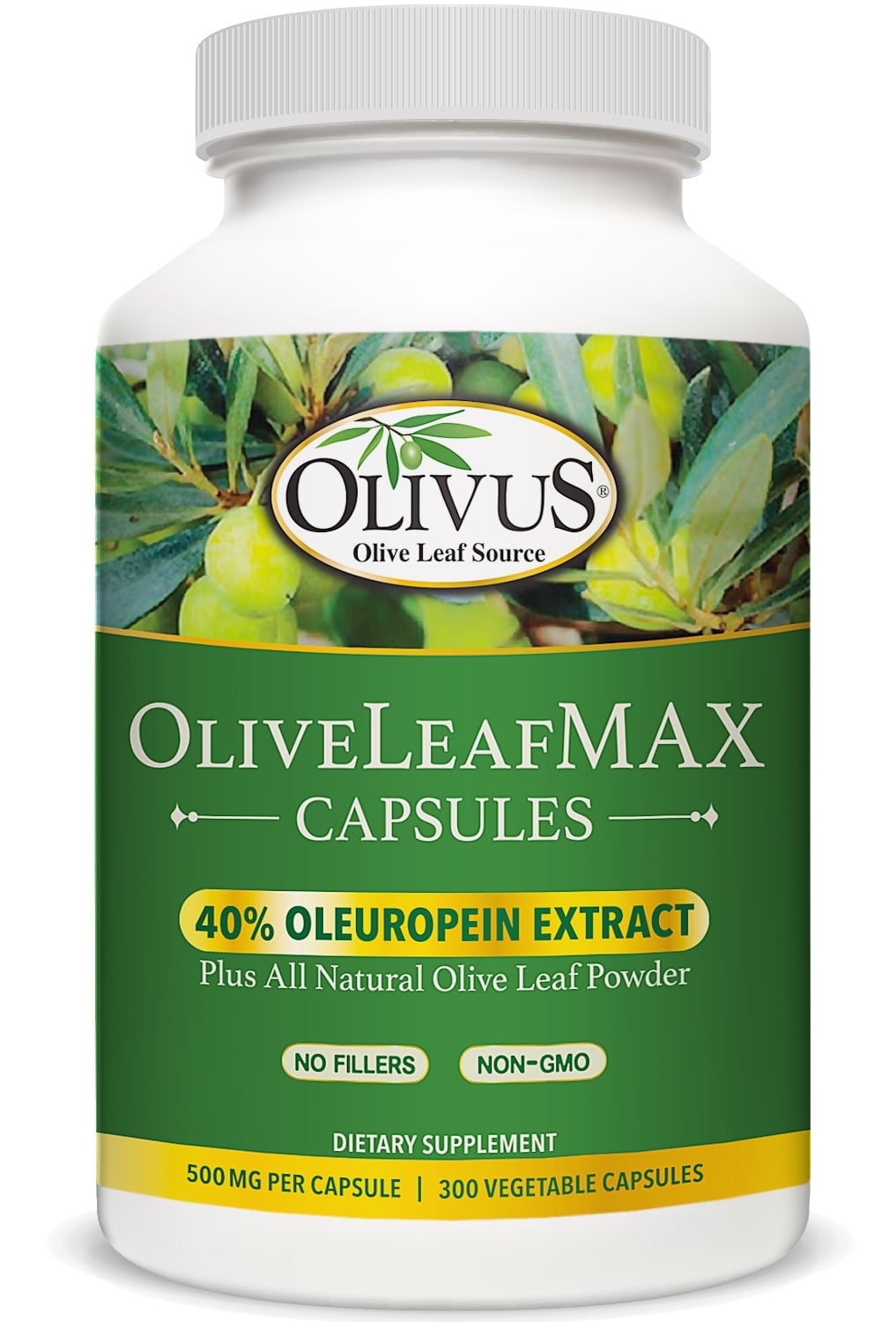 OliveLeafMAX Capsules - Olive Leaf Extract (40% Oleuroepein) plus ...