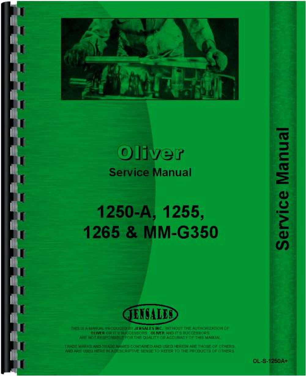 Oliver 1265 Tractor Service Manual - Walmart.com