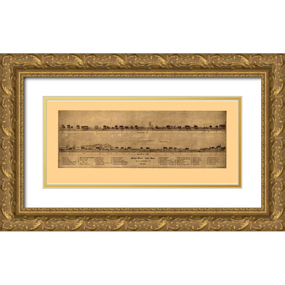 Oliver 18x10 Gold Ornate Wood Framed with Double Matting Museum Art ...