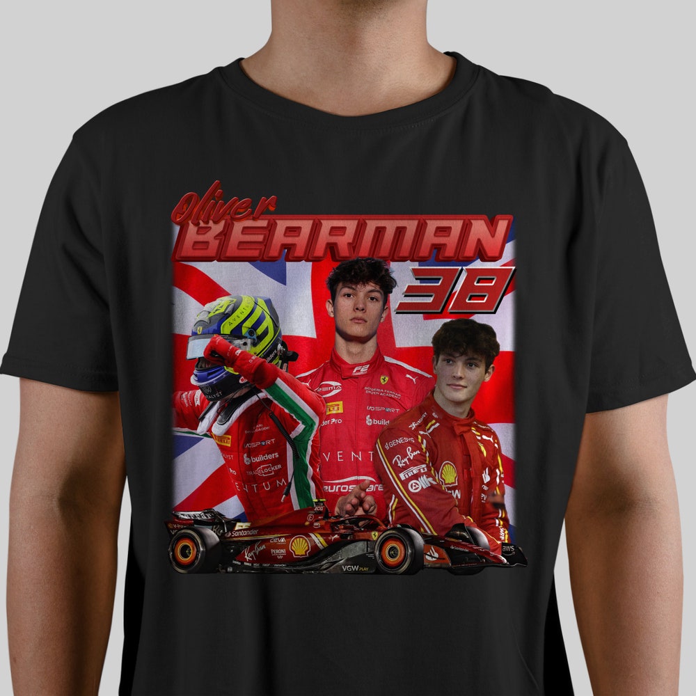 Oliver Bearman Ferrari 2024 Formula 1 Racing Vintage 90s Bootleg Unisex ...