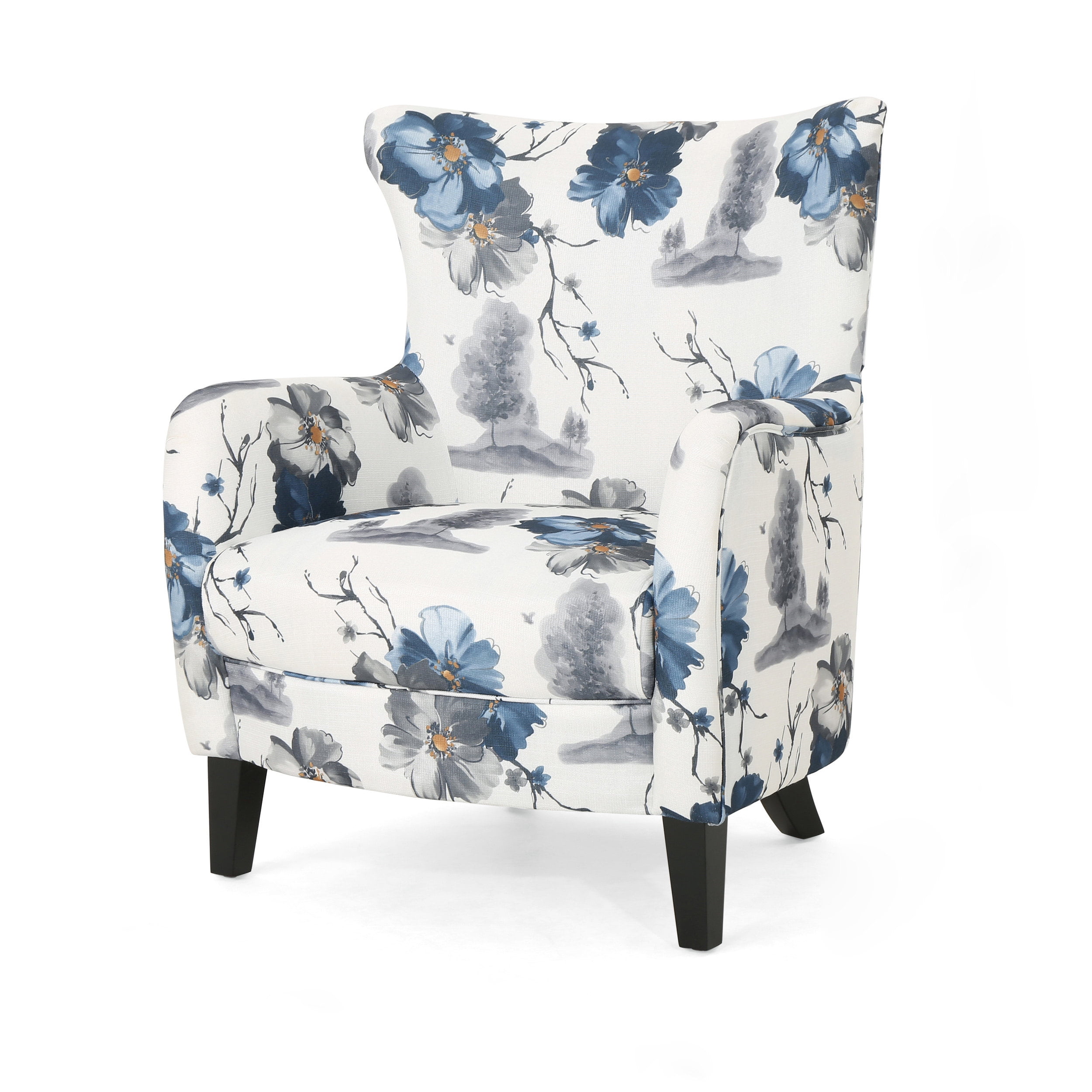 Oliver Contemporary Fabric Upholstered Club Chair, Print - Walmart.com