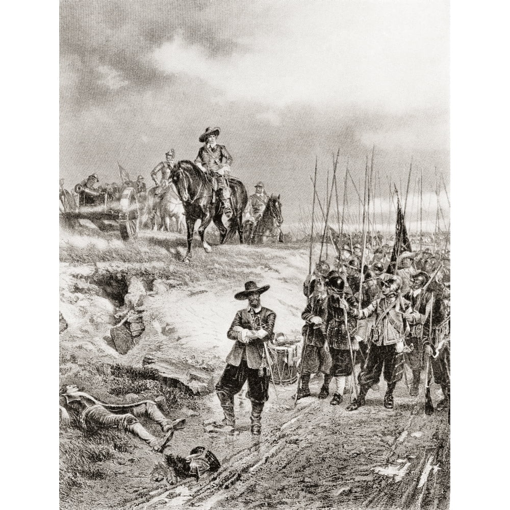 Oliver Cromwell at the Battle of Marston Moor 2 July 1644 during the ...