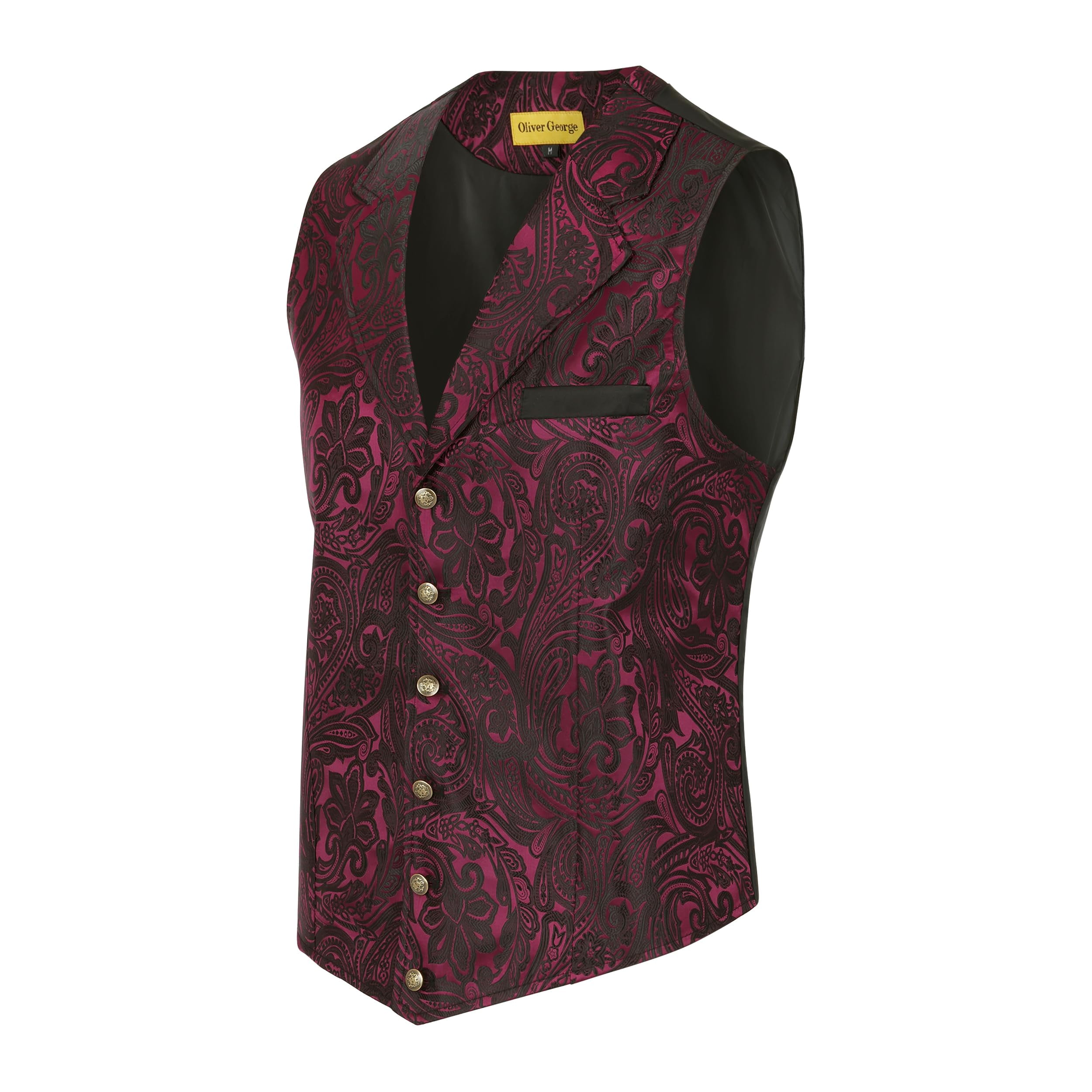 Oliver George Victorian Men's Vest | Steampunk Vest for Men | Paisley ...