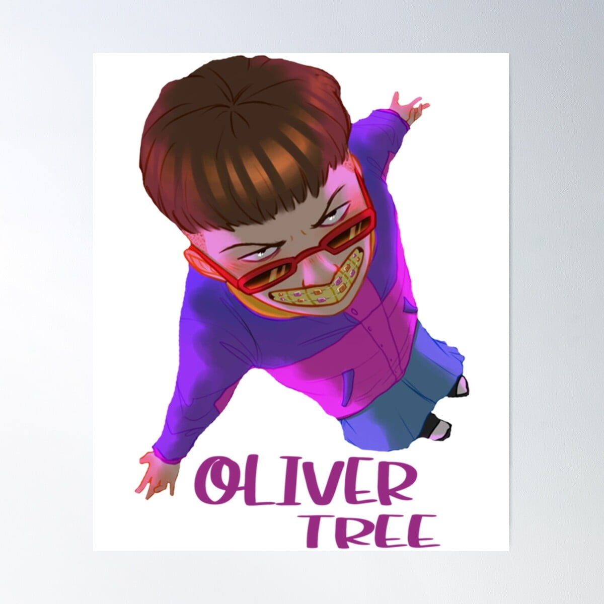 Oliver Tree Fan Art Poster Wall Art, Modern Wall Decor For Living Room ...