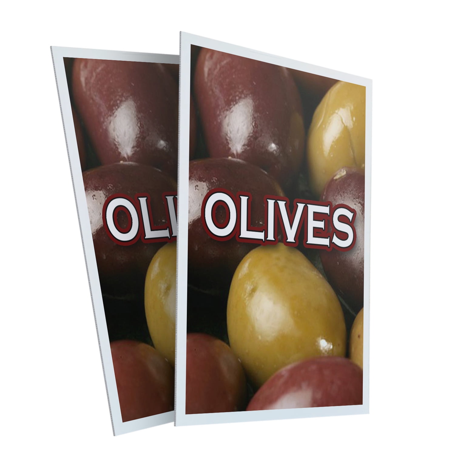 Olives (2-PACK) 24" x 36" Plastic Signs | Sign Insert 4mm Corrugated ...