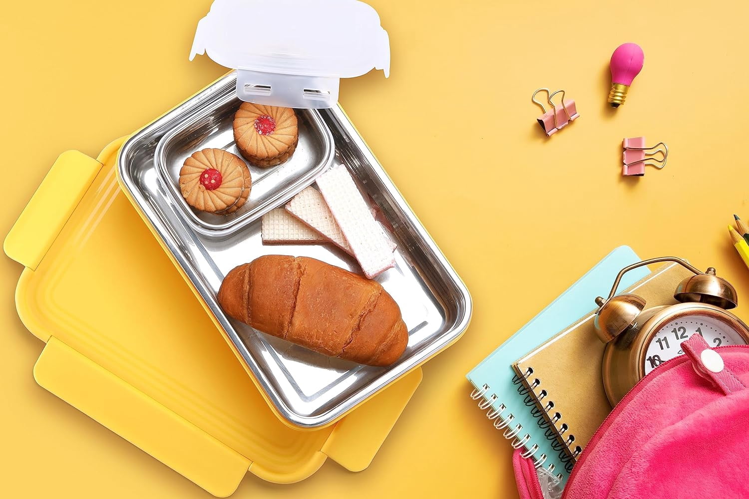 Oliveware Lunch Boxes for School Kids Girls Boys with Clip Lock|Air ...