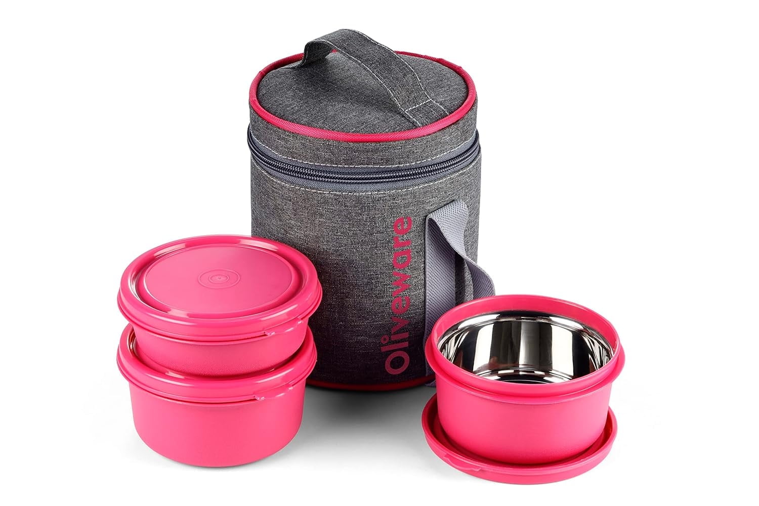 Oliveware Monarch Lunch Box, Microwave Safe & Leak Proof, 3 Inside ...