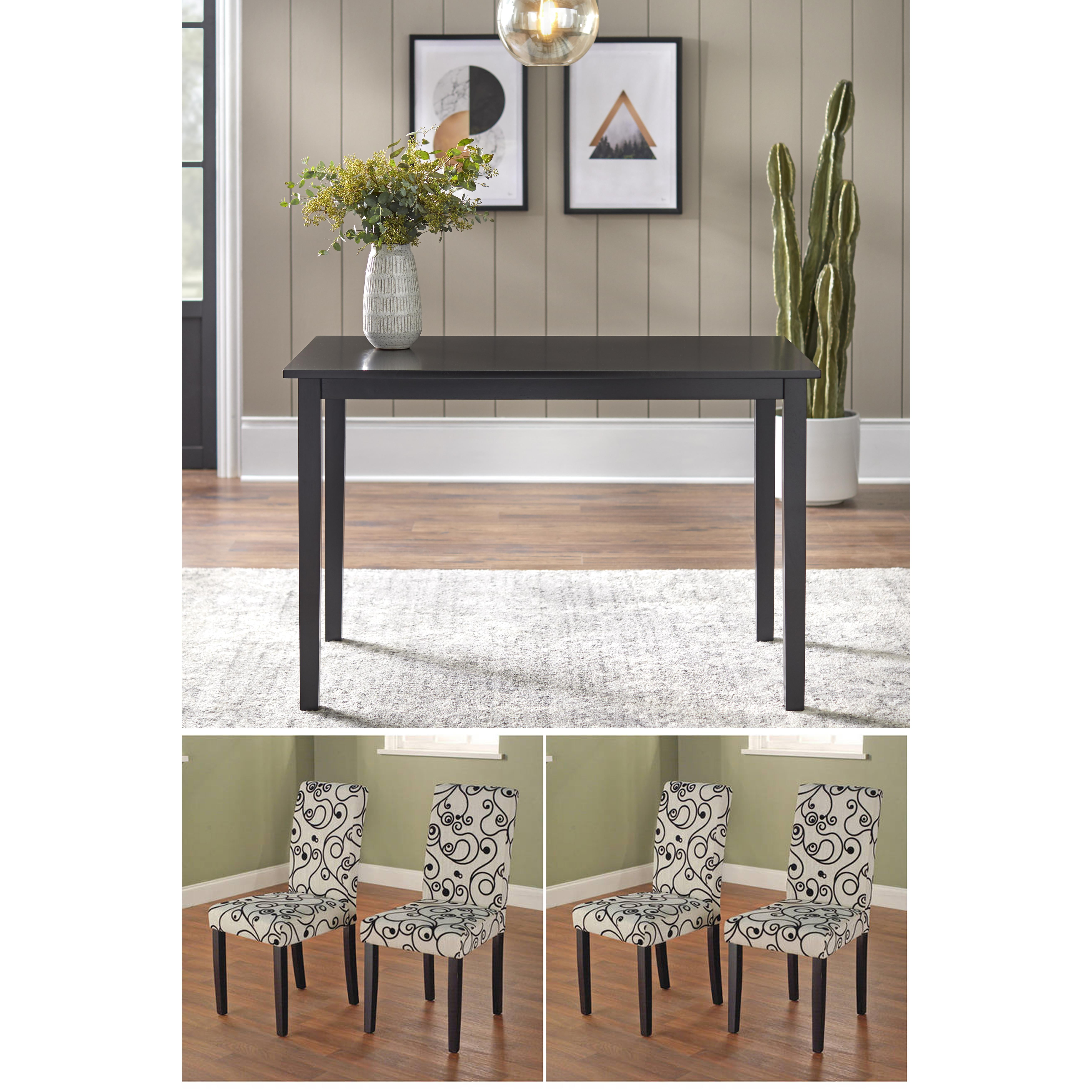 Olivia 5-Piece Dining Set, Black - Walmart.com