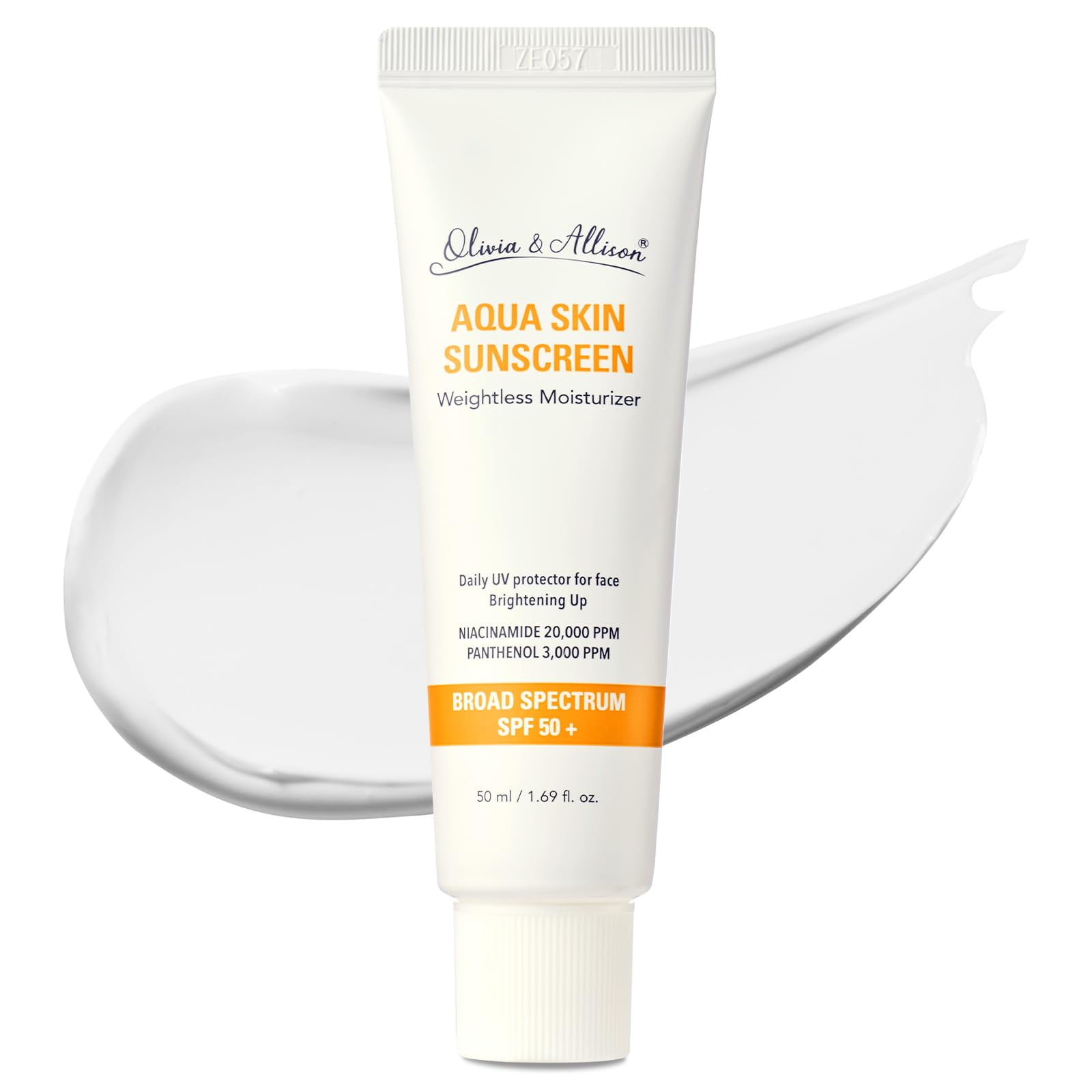 Olivia & Allison Aqua Sunscreen SPF 50+ PA++++ (1.69fl.oz) - Non-Sticky ...