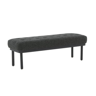 TOV Furniture Betty Cream Velvet Bench With Gold Tipped Legs - Walmart.com