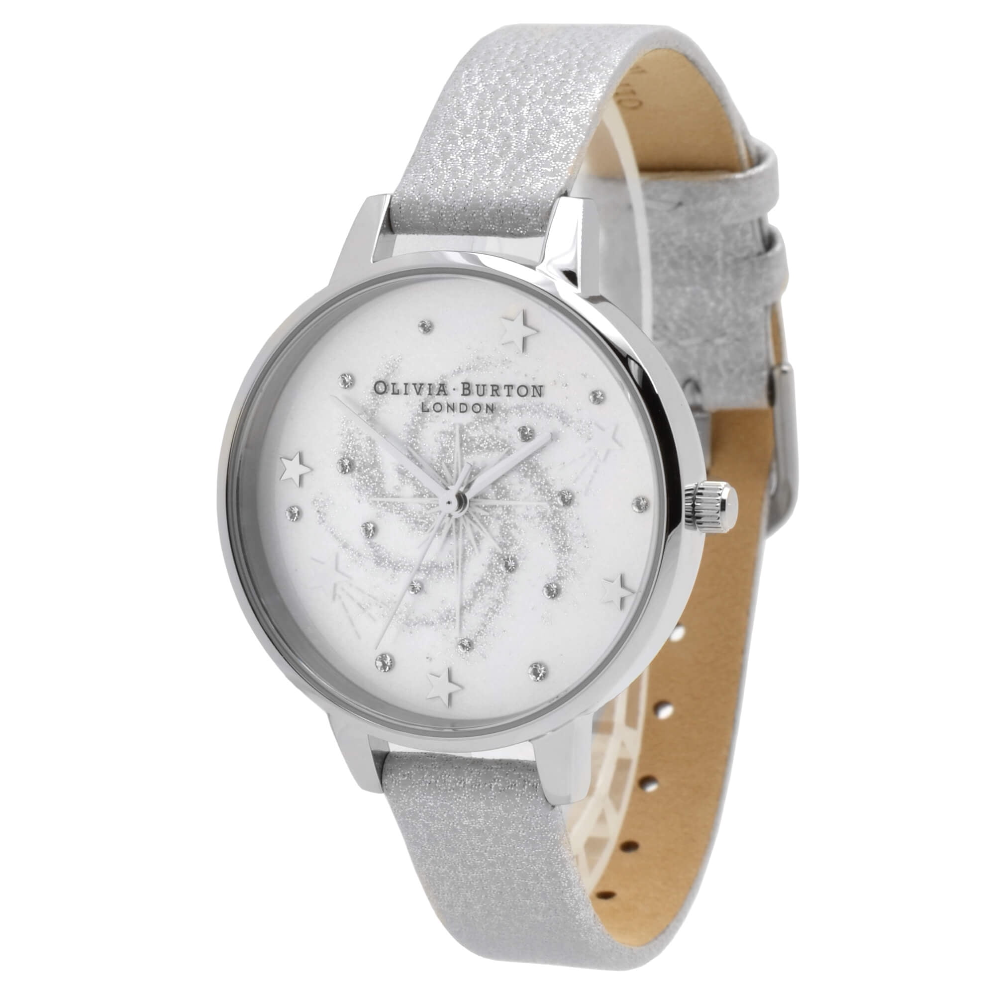 Olivia Burton OB16GD84 Women's Celestial Silver Tone Dial Watch ...