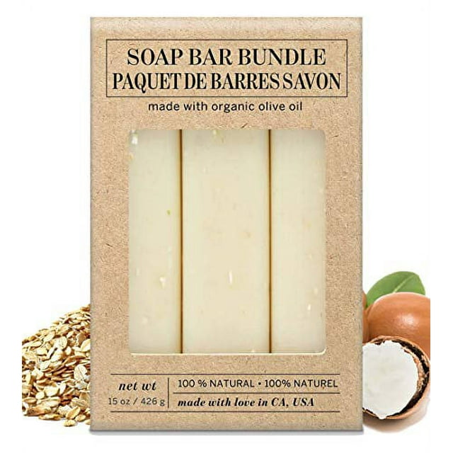 Olivia Care Exfoliating Bar Soap Pack by – 100% Natural & Organic ...