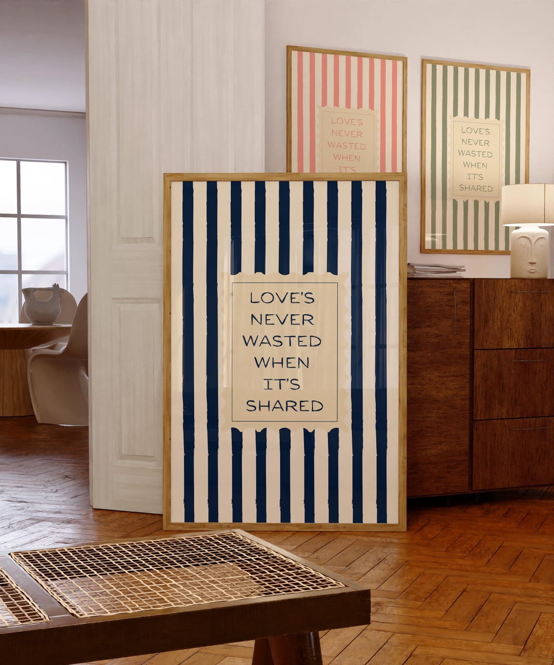 Olivia Dean Navy Striped Love's Never Wasted When It's Shared The Art ...