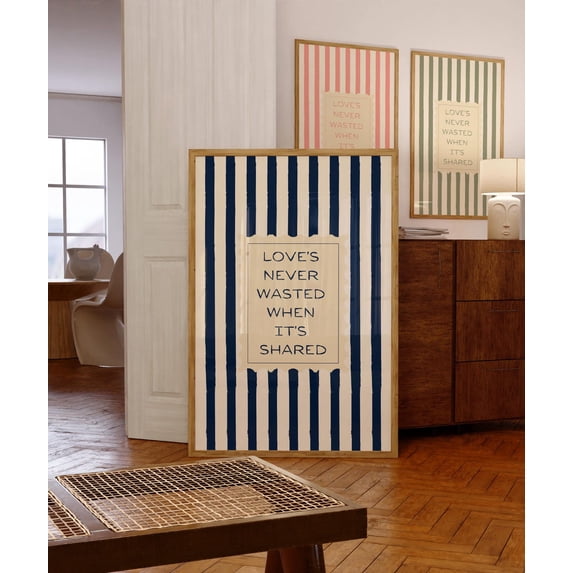 Olivia Dean Navy Striped Love's Never Wasted When It's Shared The Art ...