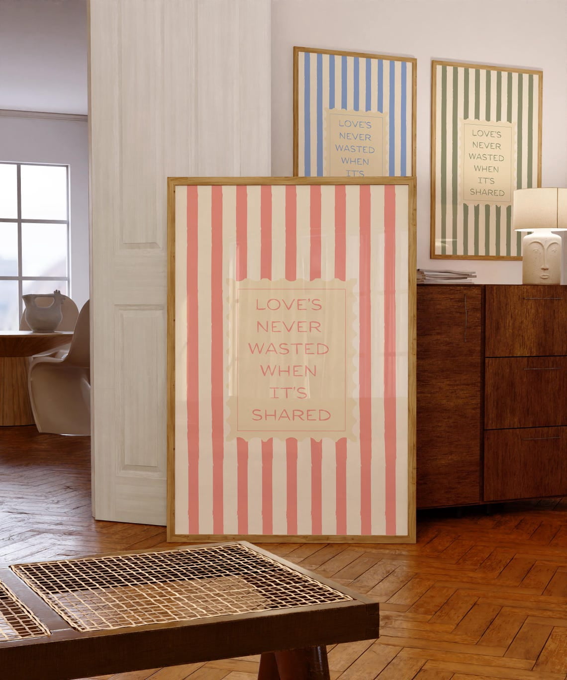 Olivia Dean Pink Striped Love's Never Wasted When It's Shared The Art ...