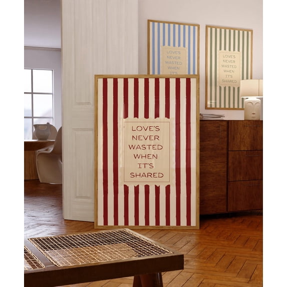 Olivia Dean Red Striped Love's Never Wasted When It's Shared The Art of ...