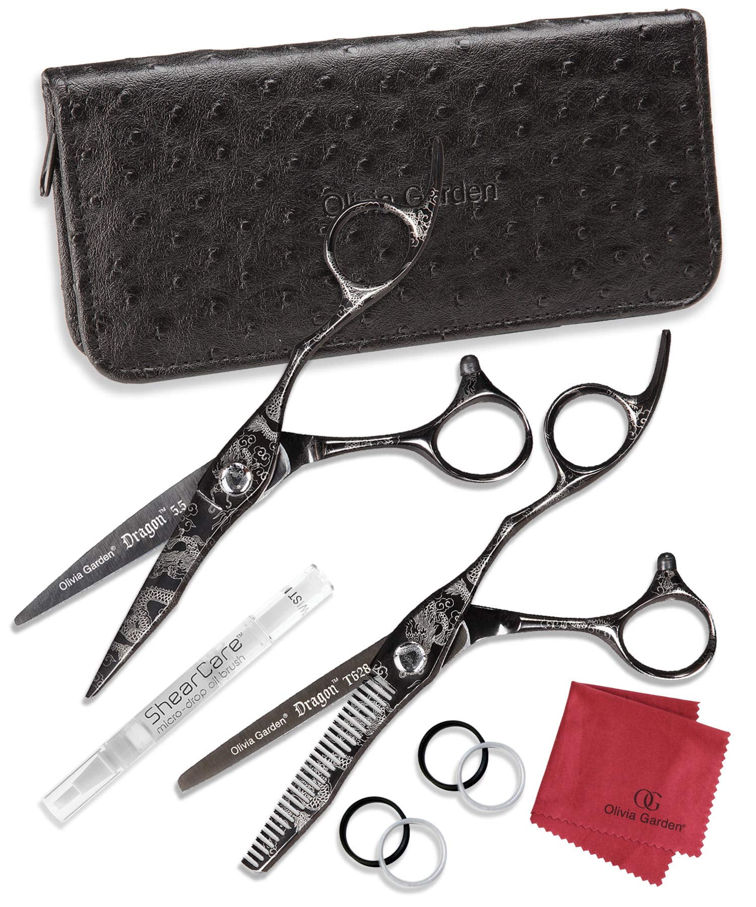 Olivia Garden Dragon Shear and Thinner Zipper Case deal (5.5" contains ...
