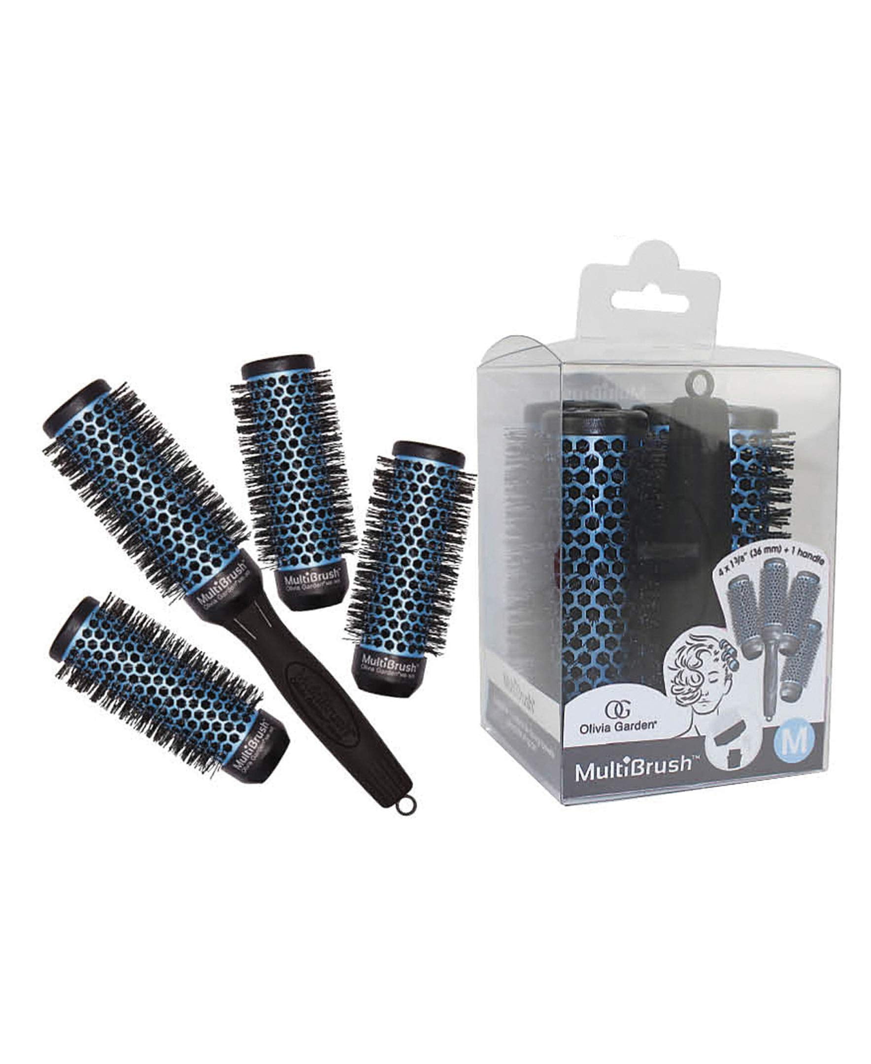 Olivia Garden MultiBrush Detachable Thermal Styling Hair Brush (5-Piece ...