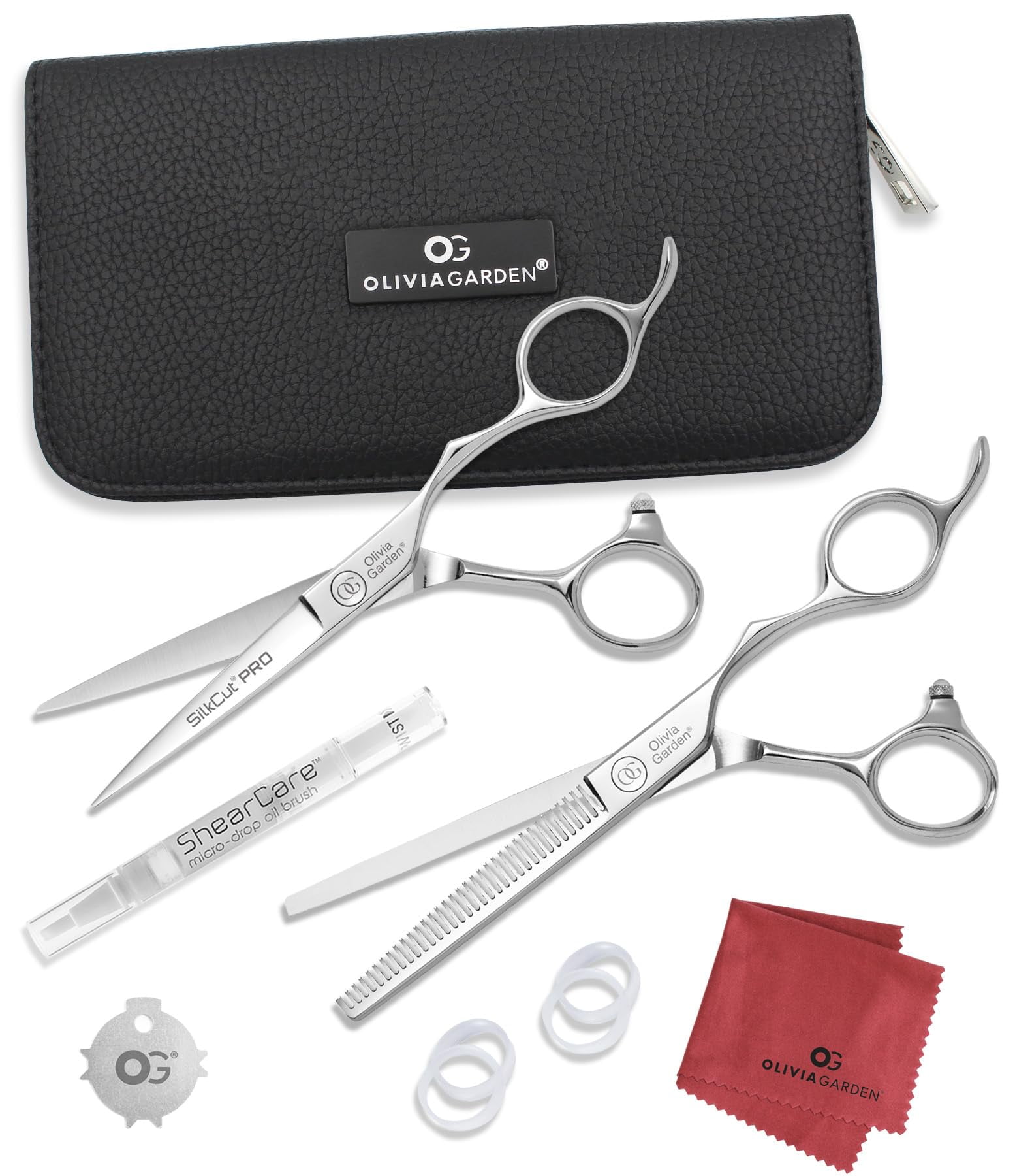 Olivia Garden SilkCutPro Shear and Thinner Zipper case deal (5.75 ...