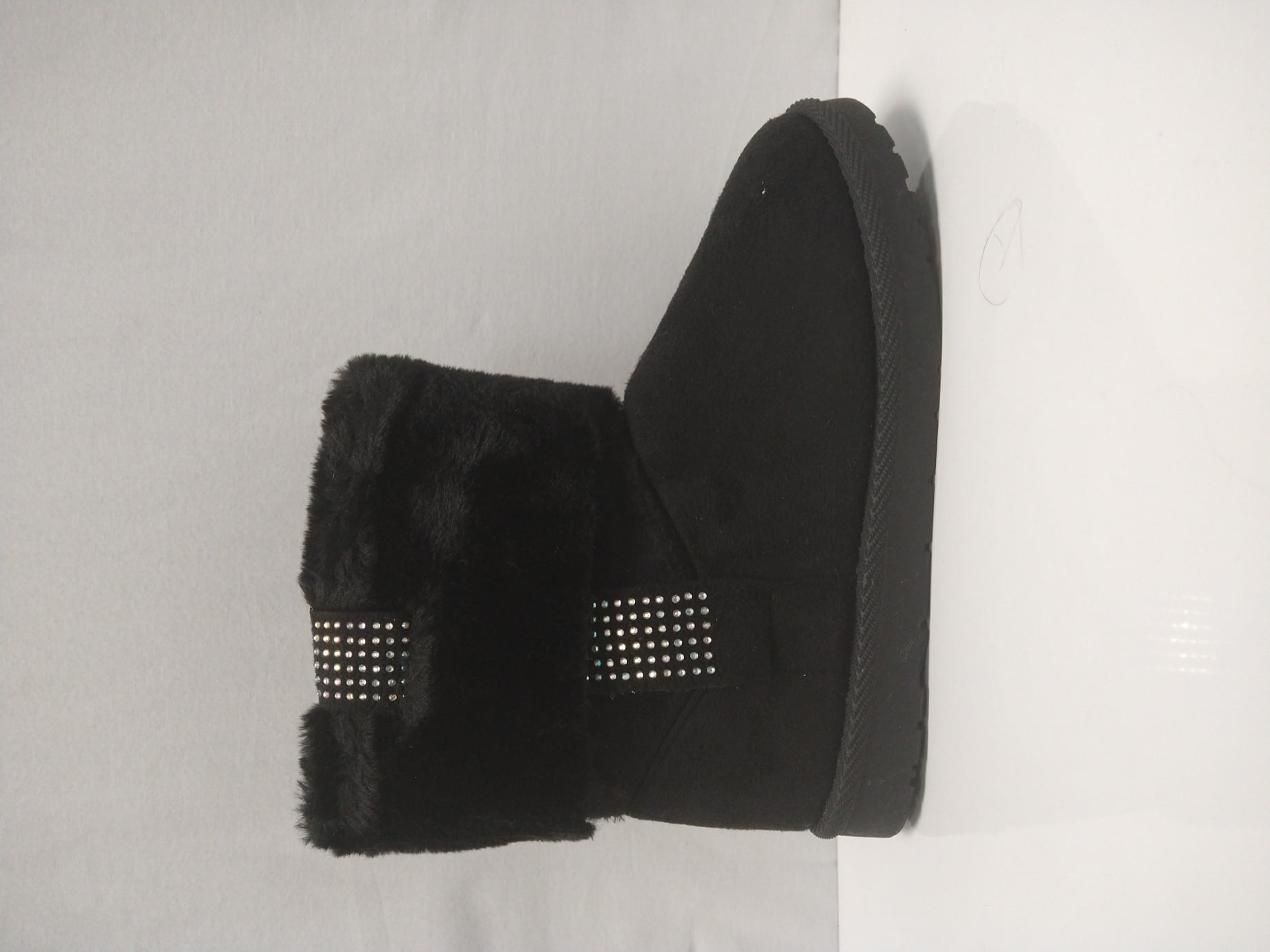 Olivia Miller Girls' Faux-Fur Cuffed Boots - Walmart.com