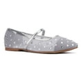 Olivia Miller Womens Eternity Rhinestone Mesh Flats