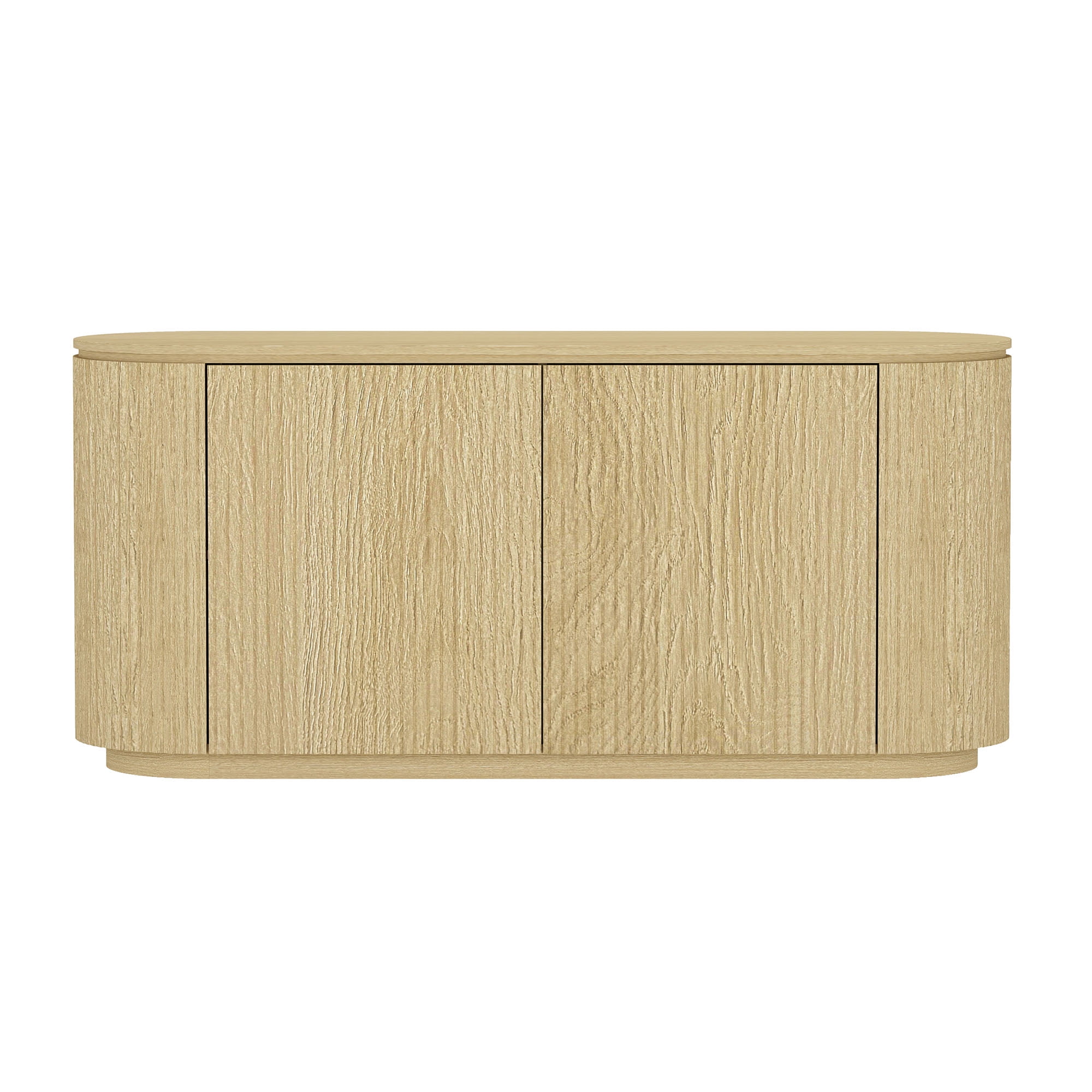 Olivia Modern 60 Sideboard with 4 Adjustable Shelves in Natural Oak ...