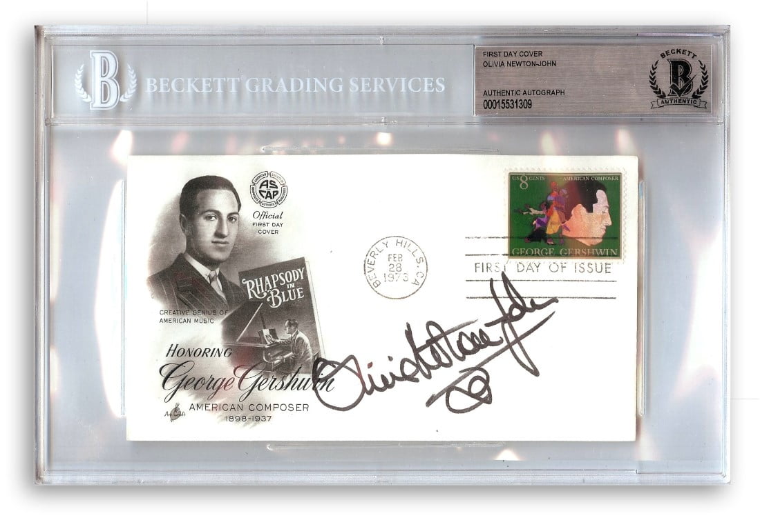 Olivia Newton John Signed Autographed First Day Cover Actress Singer ...